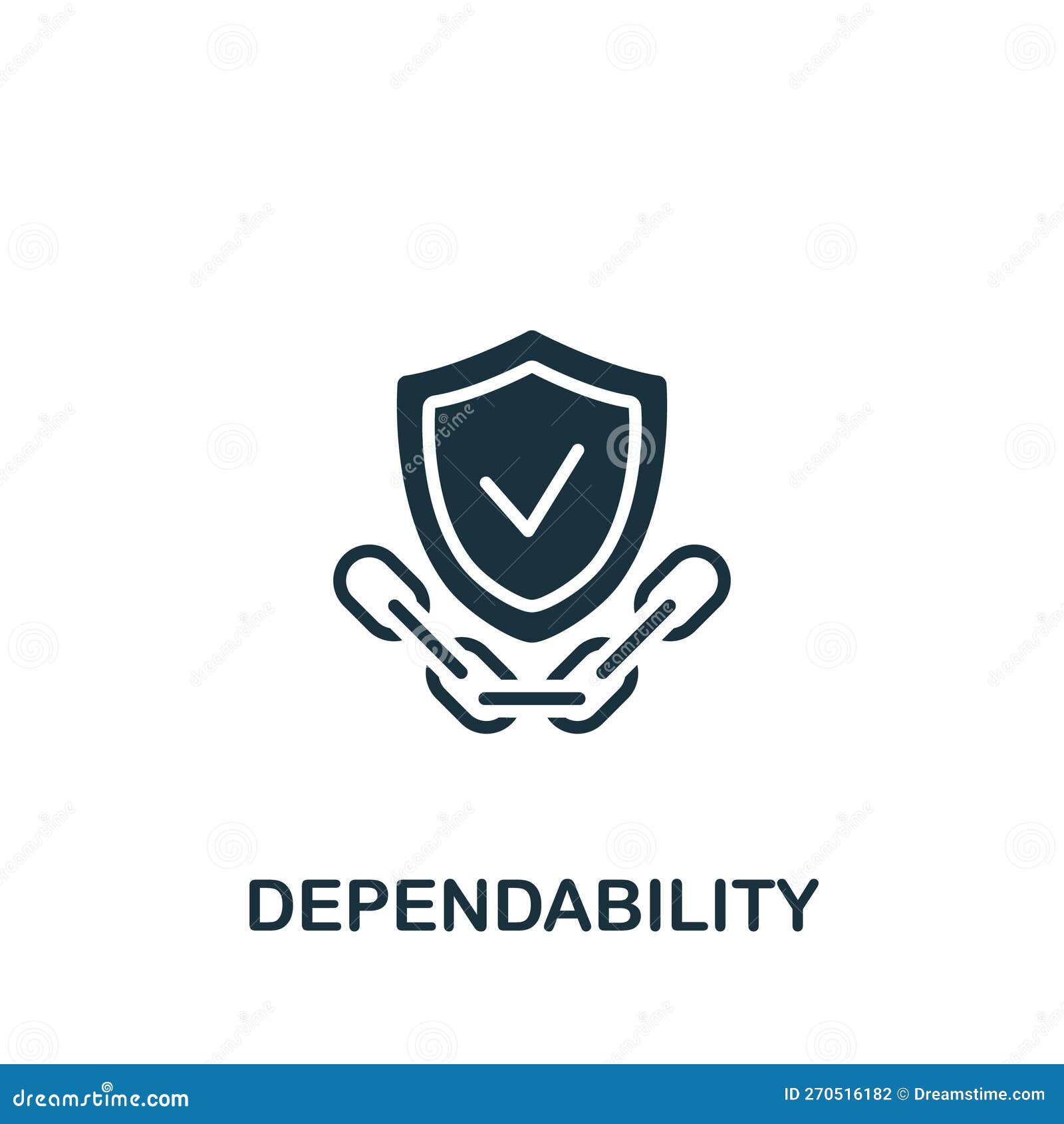 Dependability Icon. Monochrome Simple Sign from Security Collection ...