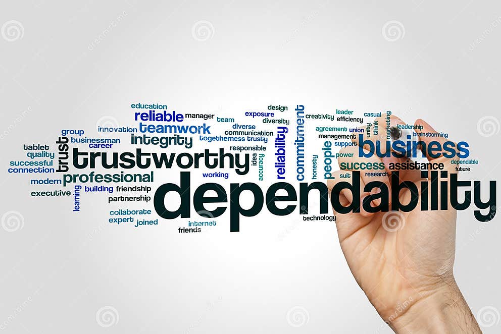 Dependability word cloud stock image. Image of commitment - 88379247