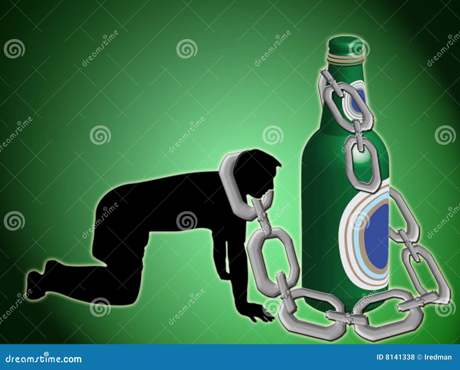 Dependencia De La Embriaguez Stock de ilustración - Ilustración de ...