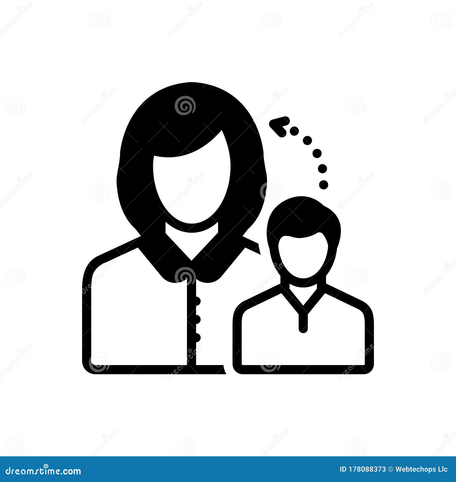 Black Solid Icon for Dependent, Incumbent and Based Stock Vector ...