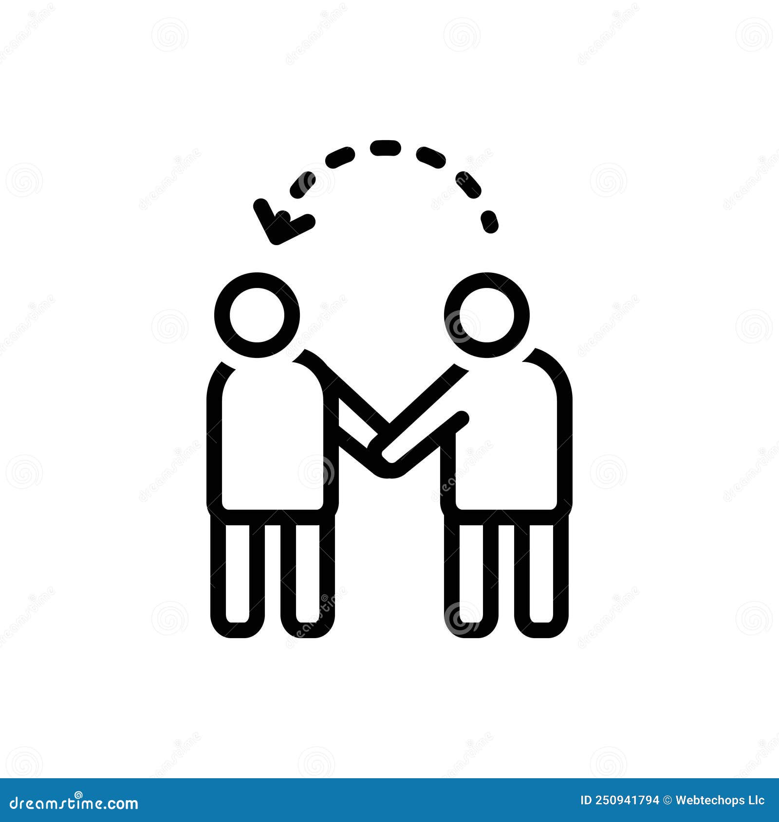 Black Line Icon for Depends, Dependent and Incumbent Stock Vector ...