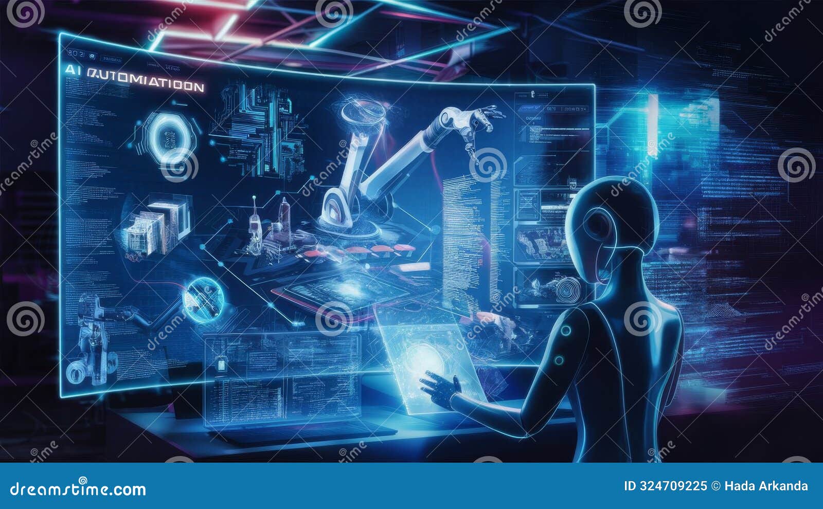 Depict the Concept of Artificial Intelligence, Automation, and Modern ...