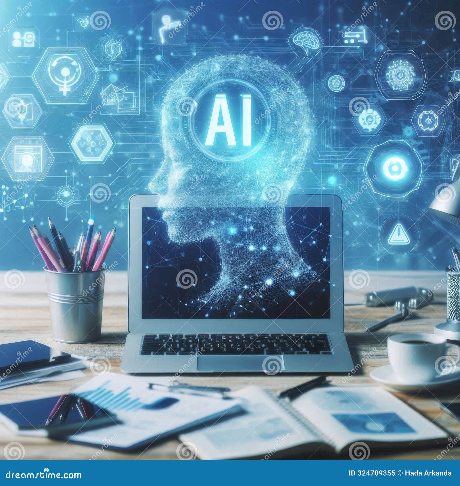 Depict the Concept of Artificial Intelligence, Automation, and Modern ...