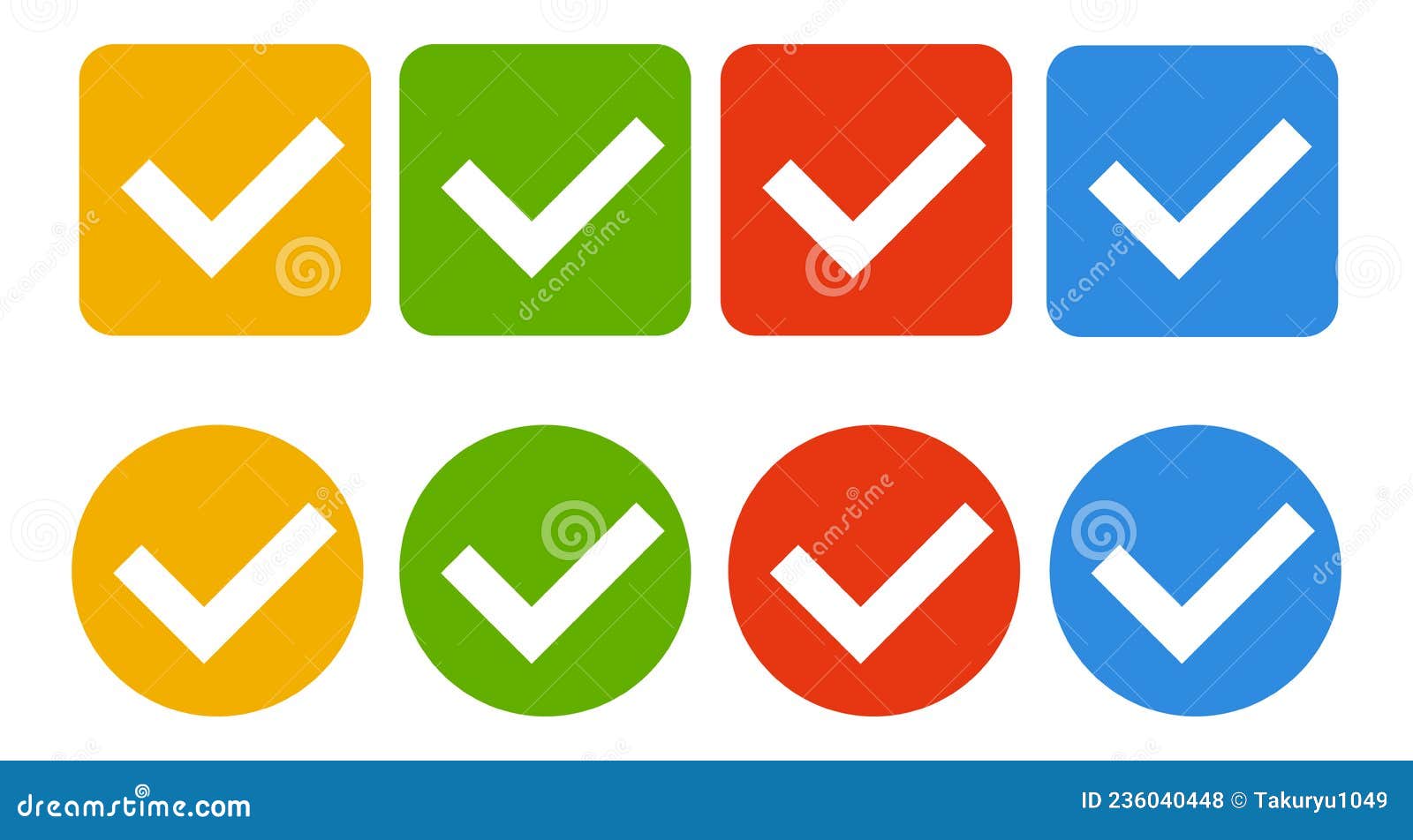 Check Box Icon Set. Colorful Vector . Stock Vector - Illustration of ...