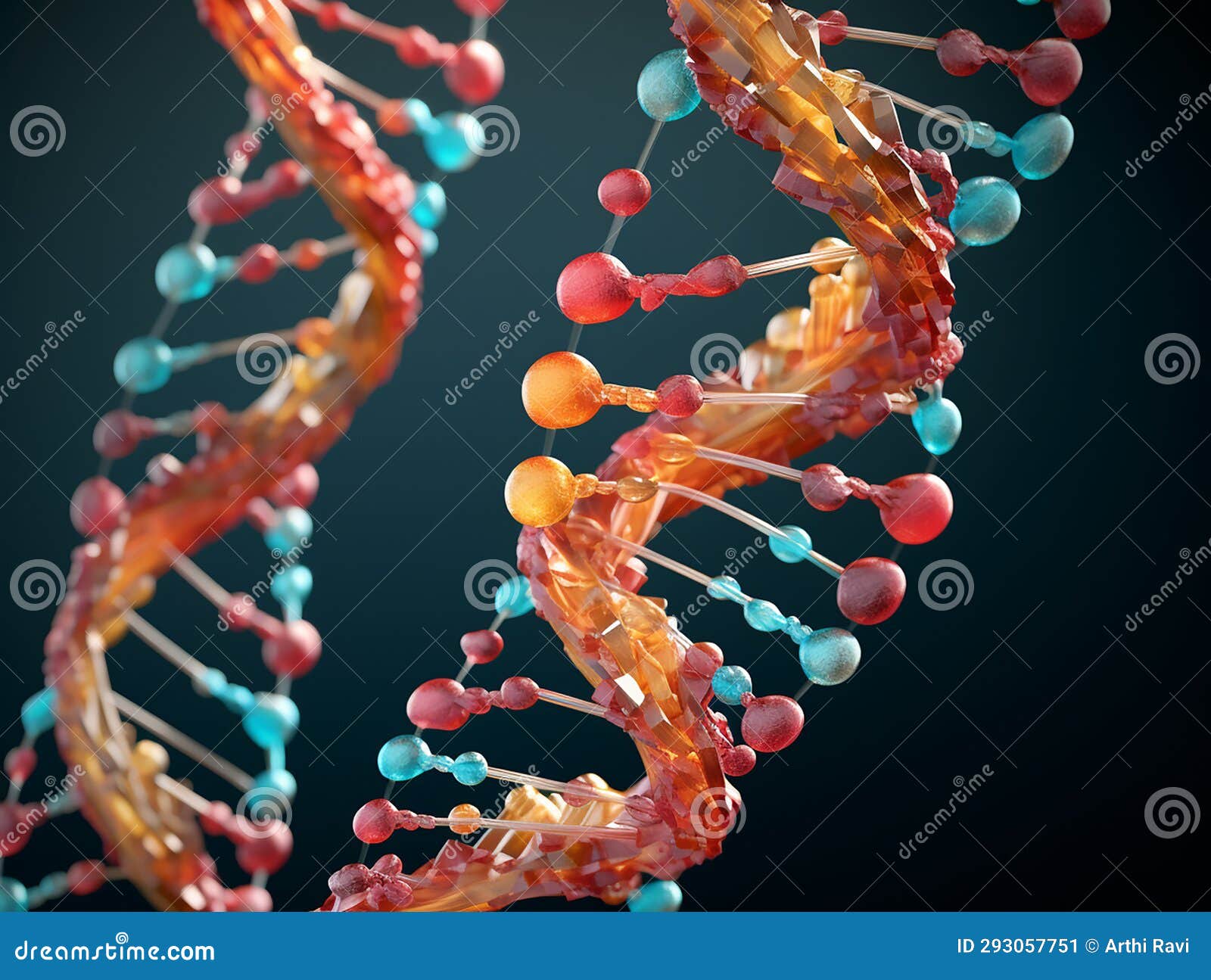Depict the Scientific Marvel of DNA Replication Captured through a ...