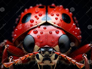 Depict the Striking Features of a Ladybug S Face Under the Microscope ...