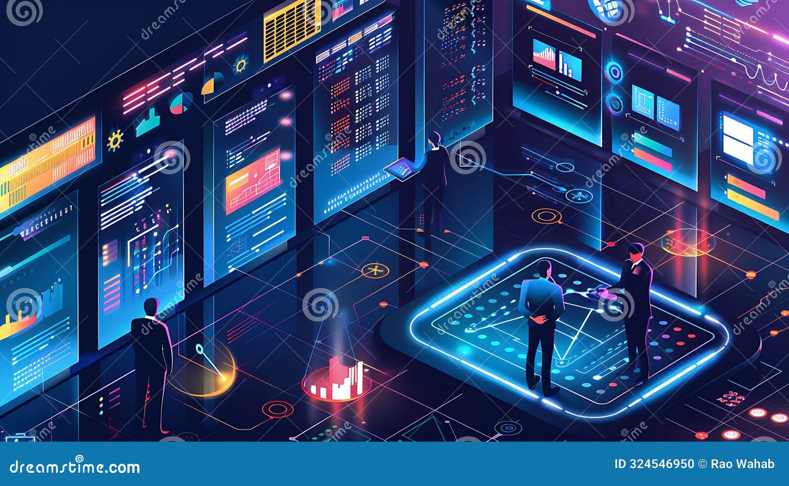 Depict A Tech Team In A Server Room, Planning The Integration Of New ...