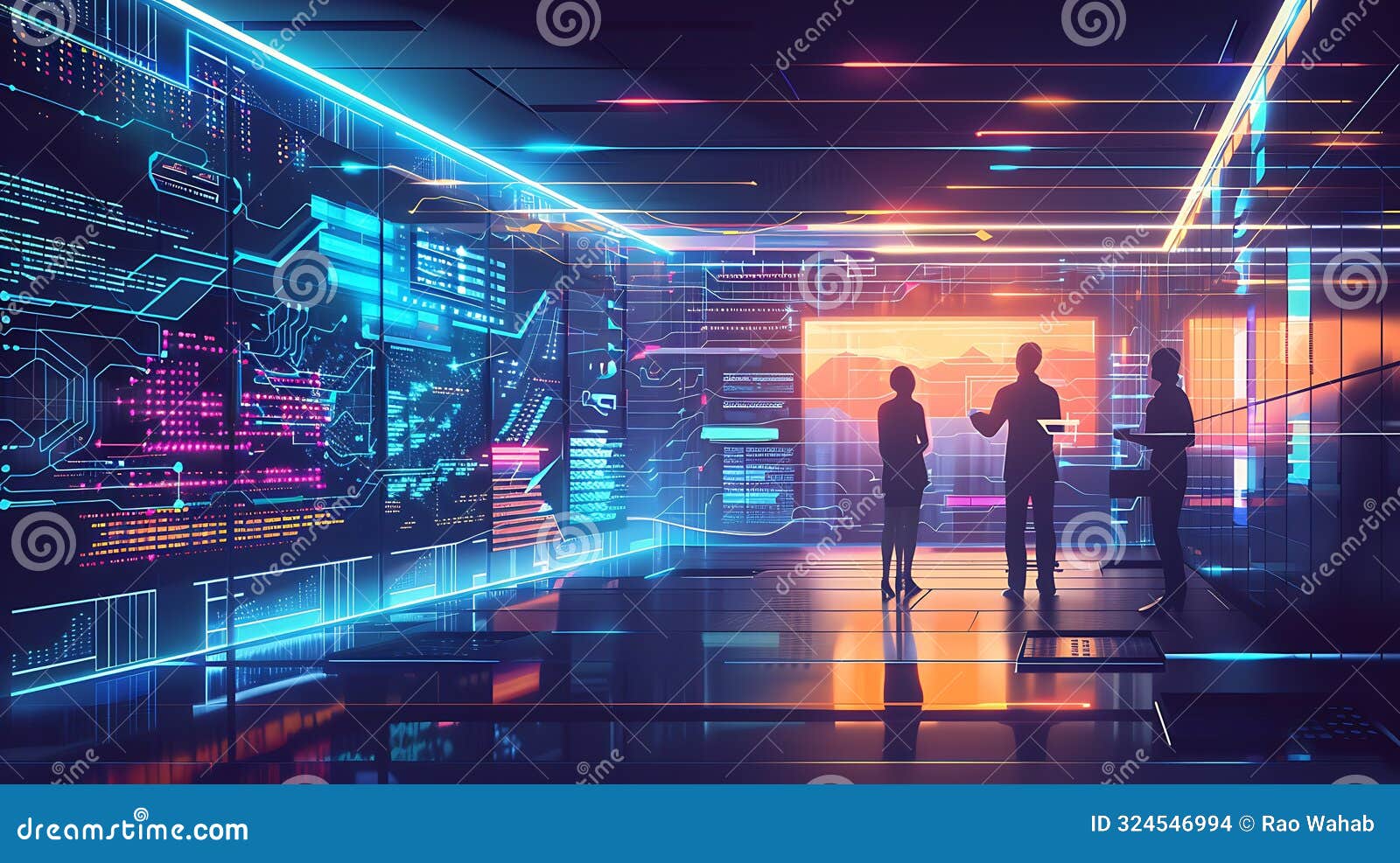 Depict A Tech Team In A Server Room, Planning The Integration Of New Software And Hardware To ...