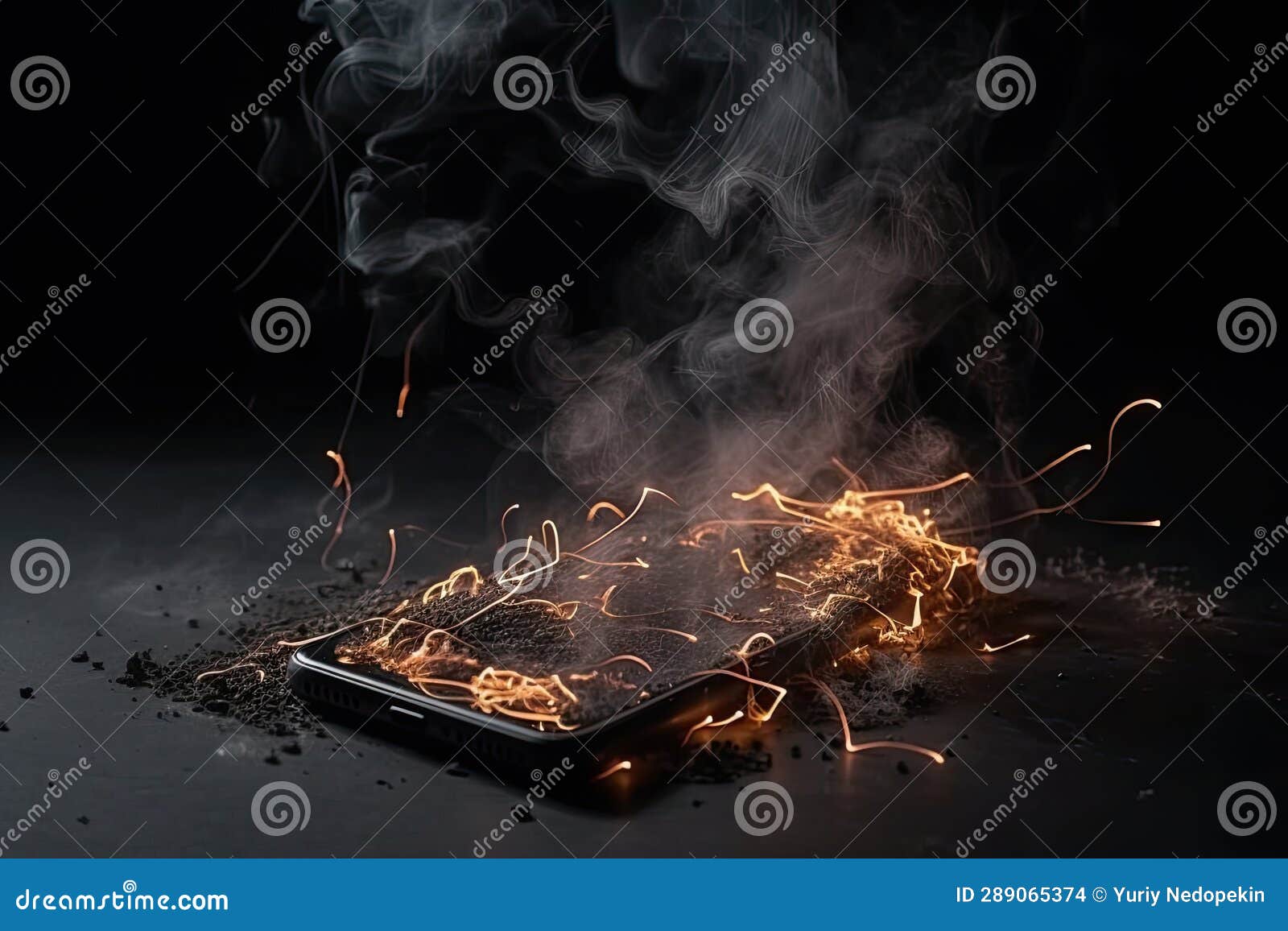 Smartphone is Shown Engulfed in Flames Stock Photo - Image of flames ...