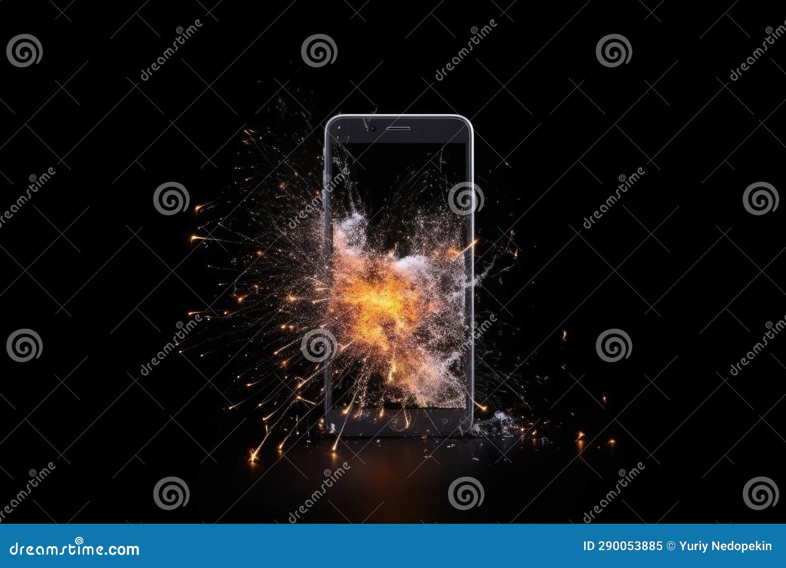 Smartphone is Shown Engulfed in Flames Stock Image - Image of fire ...