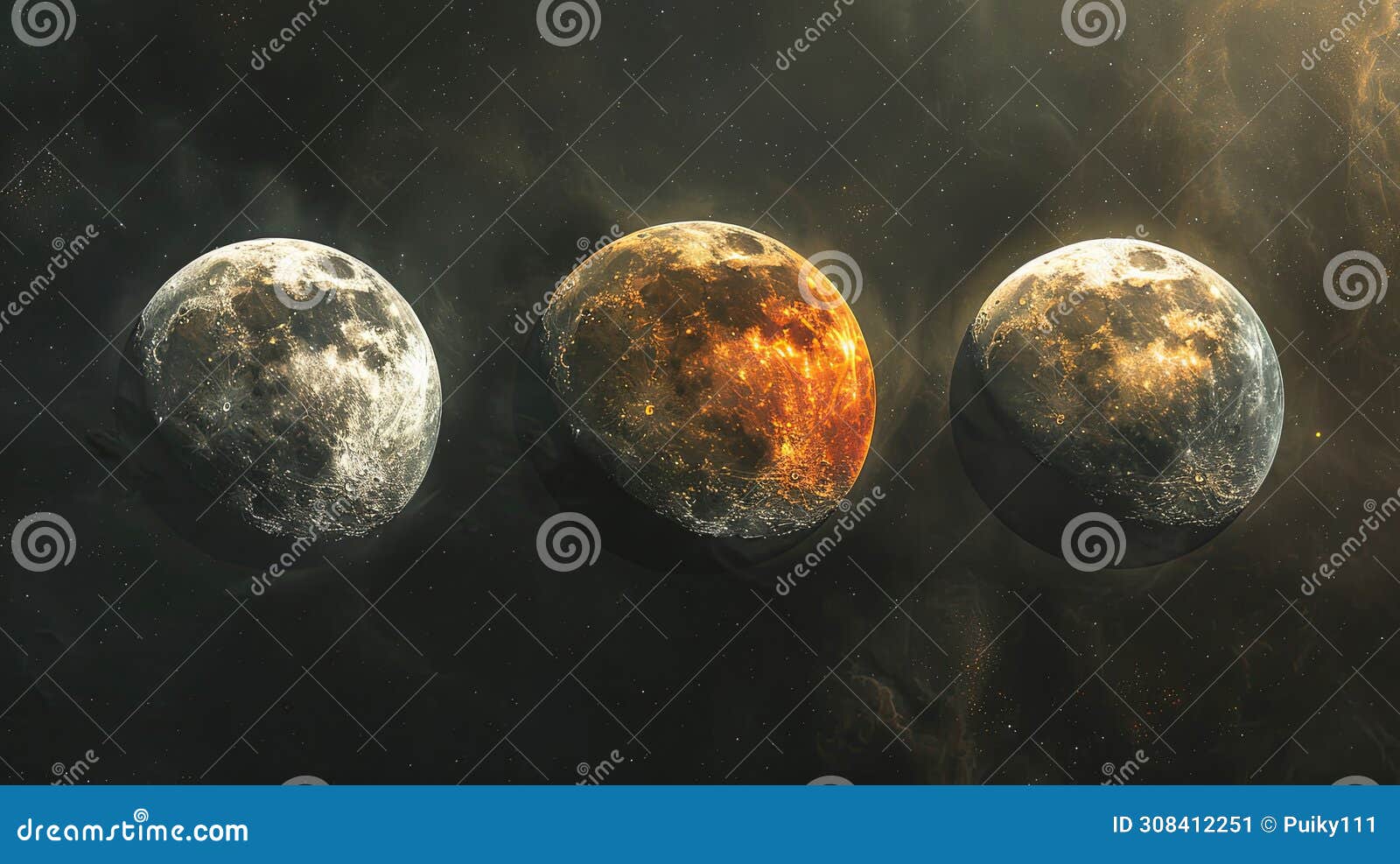 Depicting Three Phases of a Terrestrial Exoplanet Transitioning from ...
