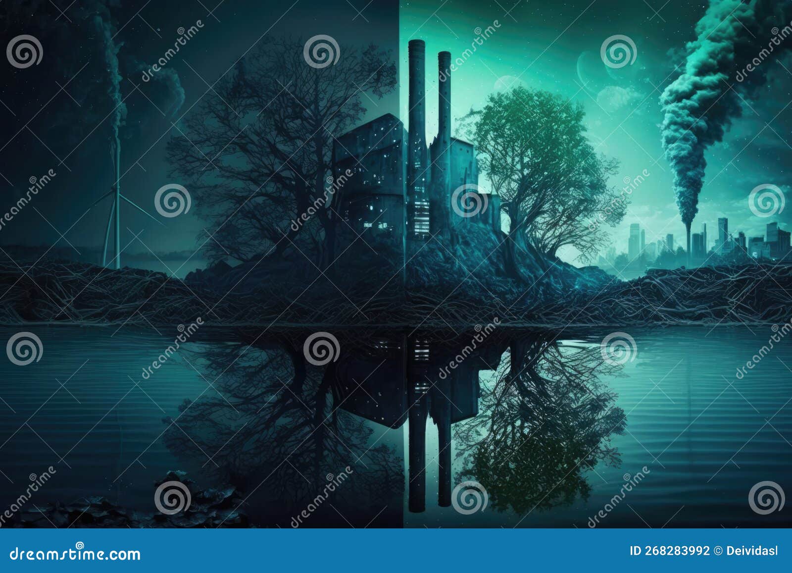 Impact of Human Industrial Activity on the Planet Earth. Generative Ai ...