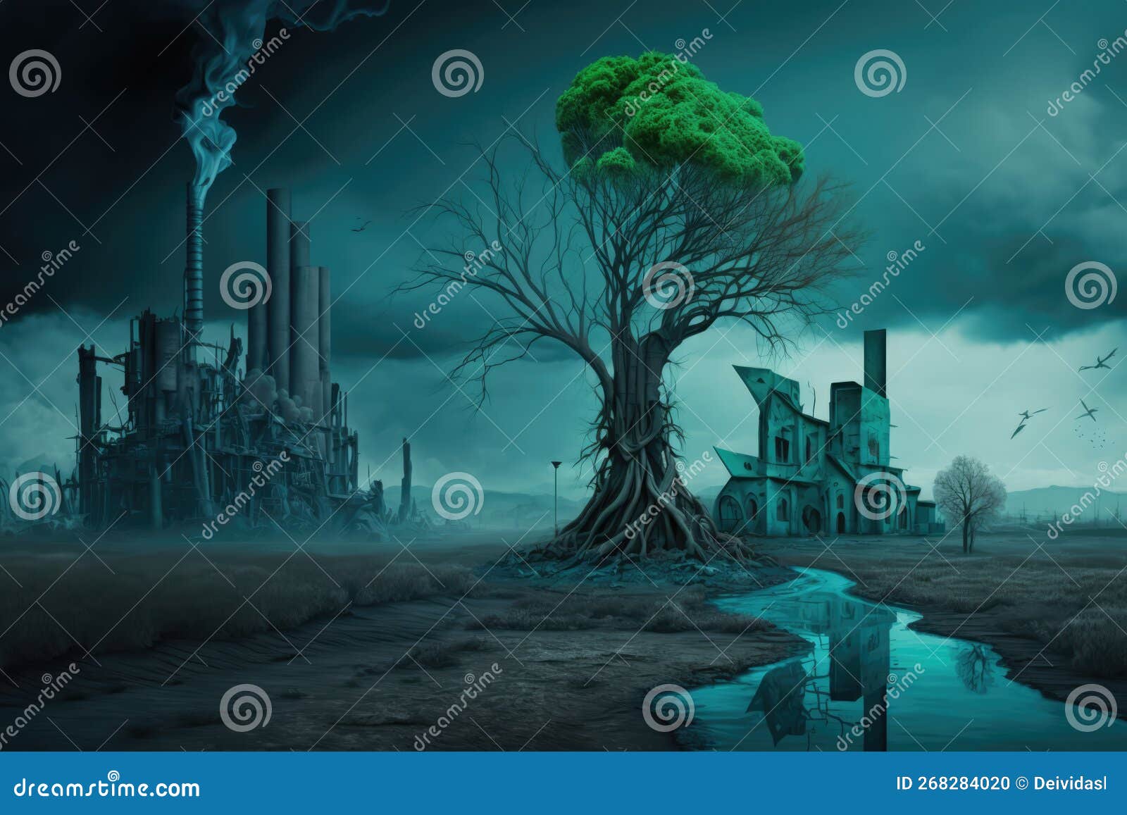 Impact of Human Industrial Activity on the Planet Earth. Generative Ai ...