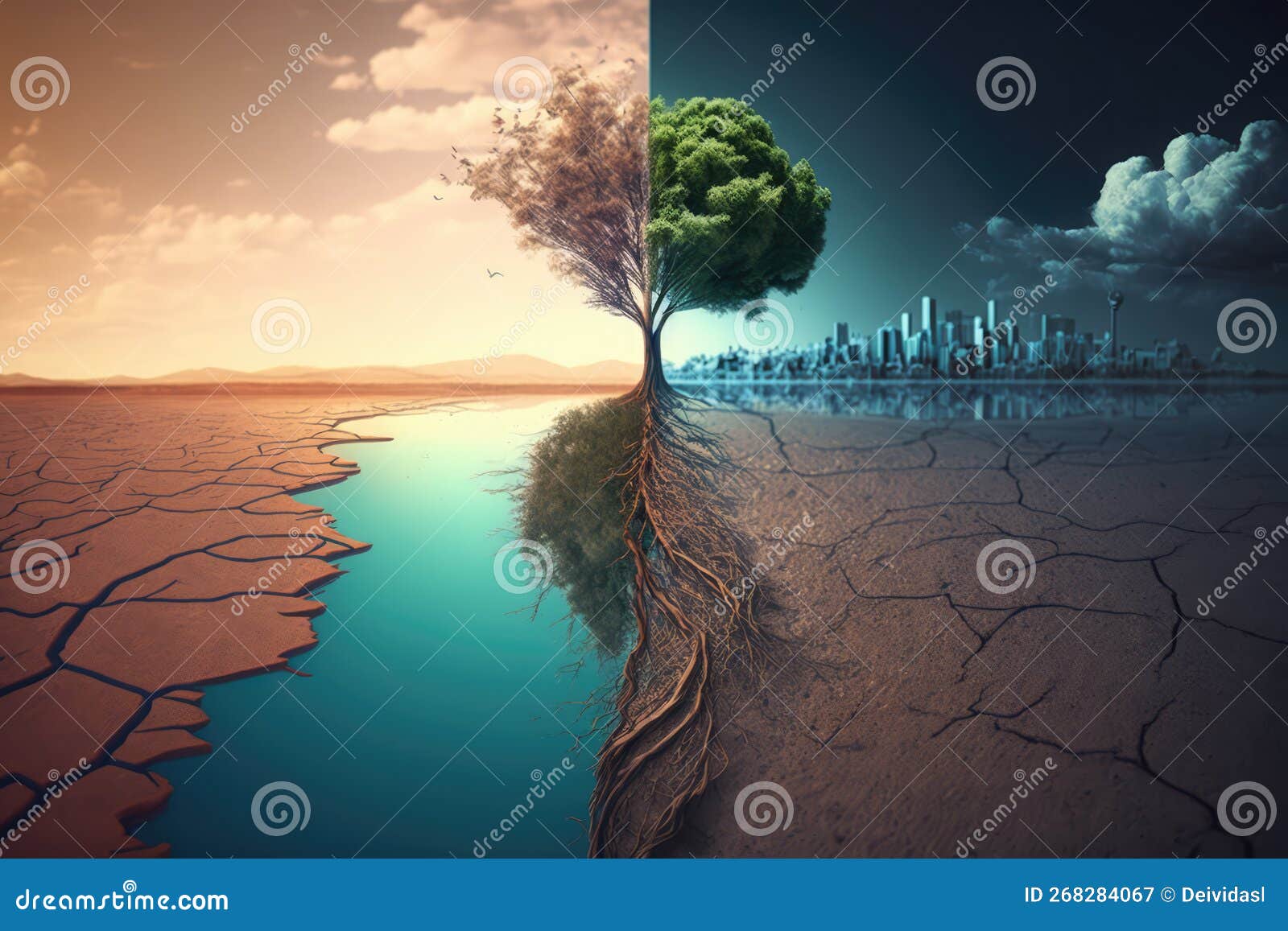 Impact of Human Industrial Activity on the Planet Earth. Generative Ai ...