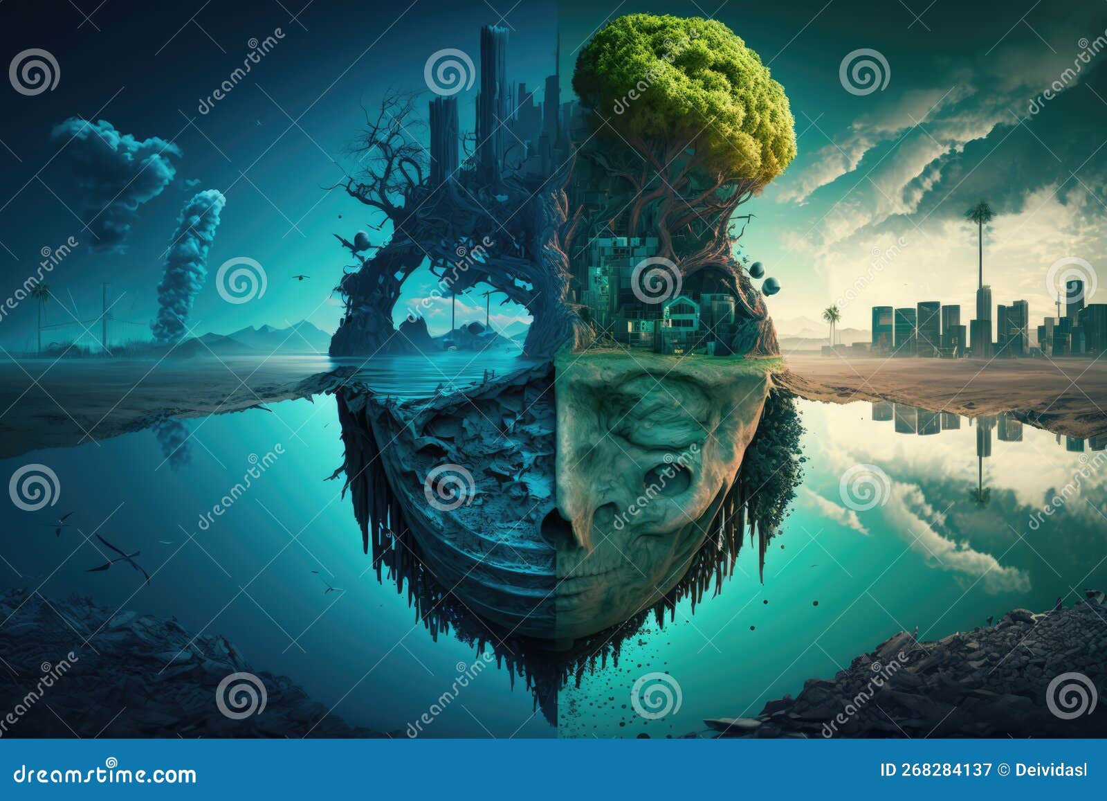 Impact of Human Industrial Activity on the Planet Earth. Generative Ai ...