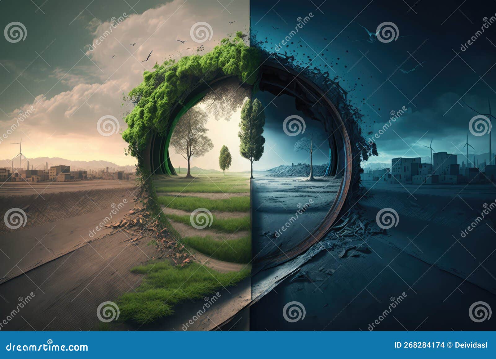 Impact of Human Industrial Activity on the Planet Earth. Generative Ai ...