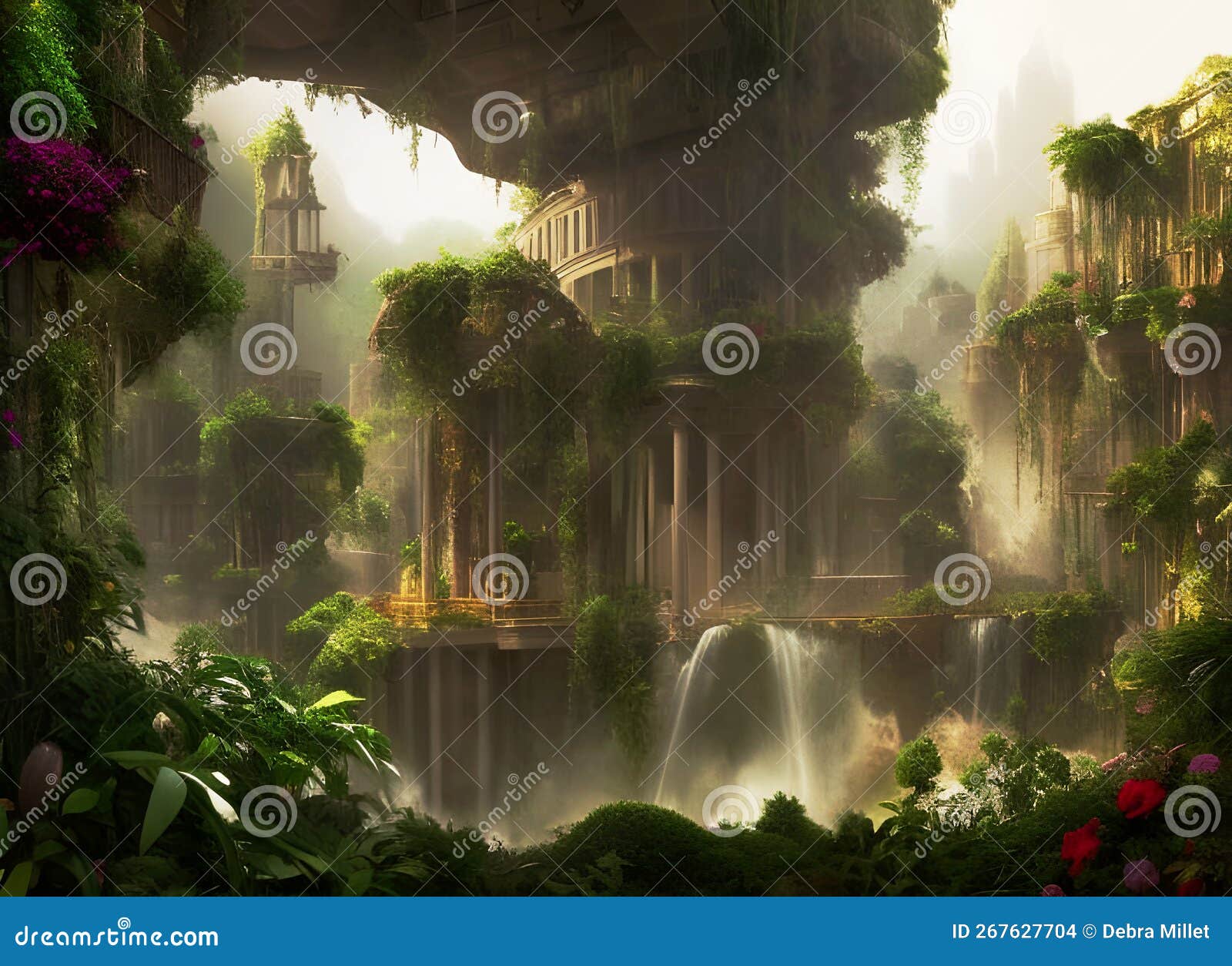 The Hanging Gardens Of Babylon Depiction Royalty-Free Stock Photo ... The Hanging Gardens Of Babylon Depiction Royalty-Free Stock Photo ...