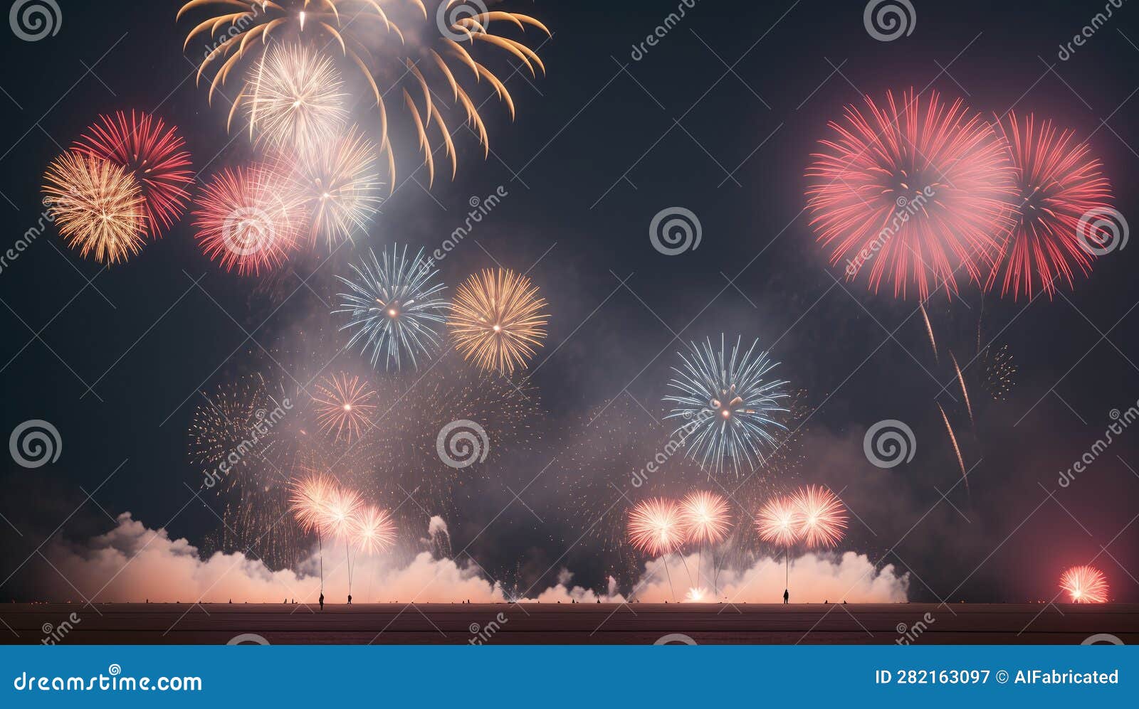 A Depiction of an Inspiring Fireworks Display with a Dark Sky AI ...