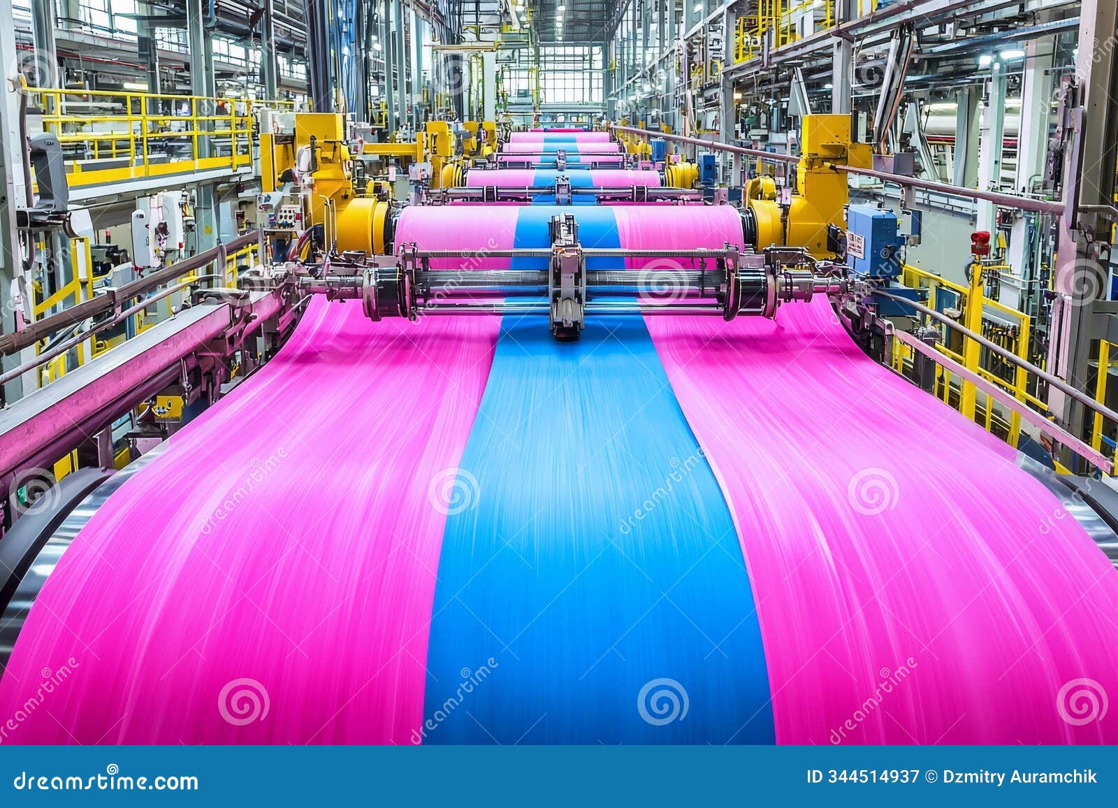 A Depiction of the Textile Manufacturing Process, Displaying the ...