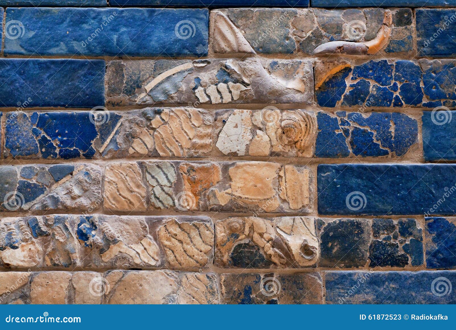 Bull Bas-relief, Ishtar Gate, Babylon Royalty-Free Stock Image ...