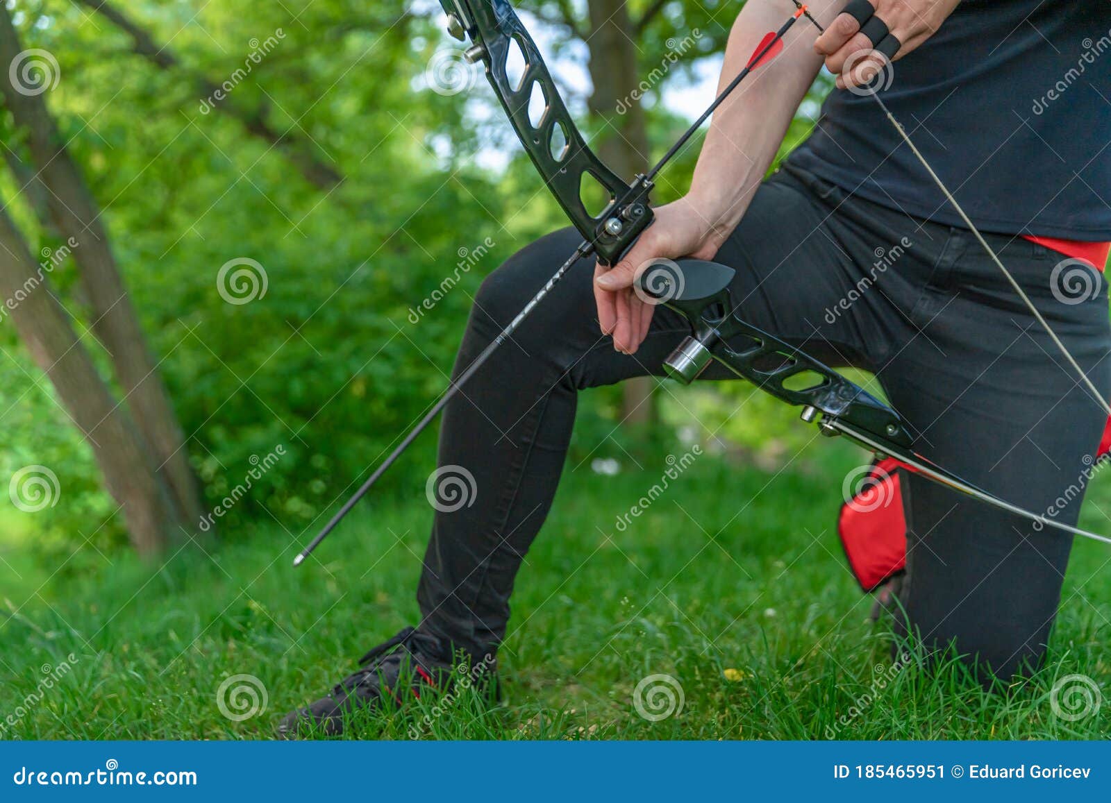 Deploy the Arrow To Shoot from the Archery Bow Stock Image - Image of ...