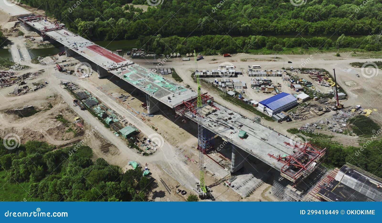 Large Overpass Bridge that Spans Over Boundless Landscape Stock Video ...