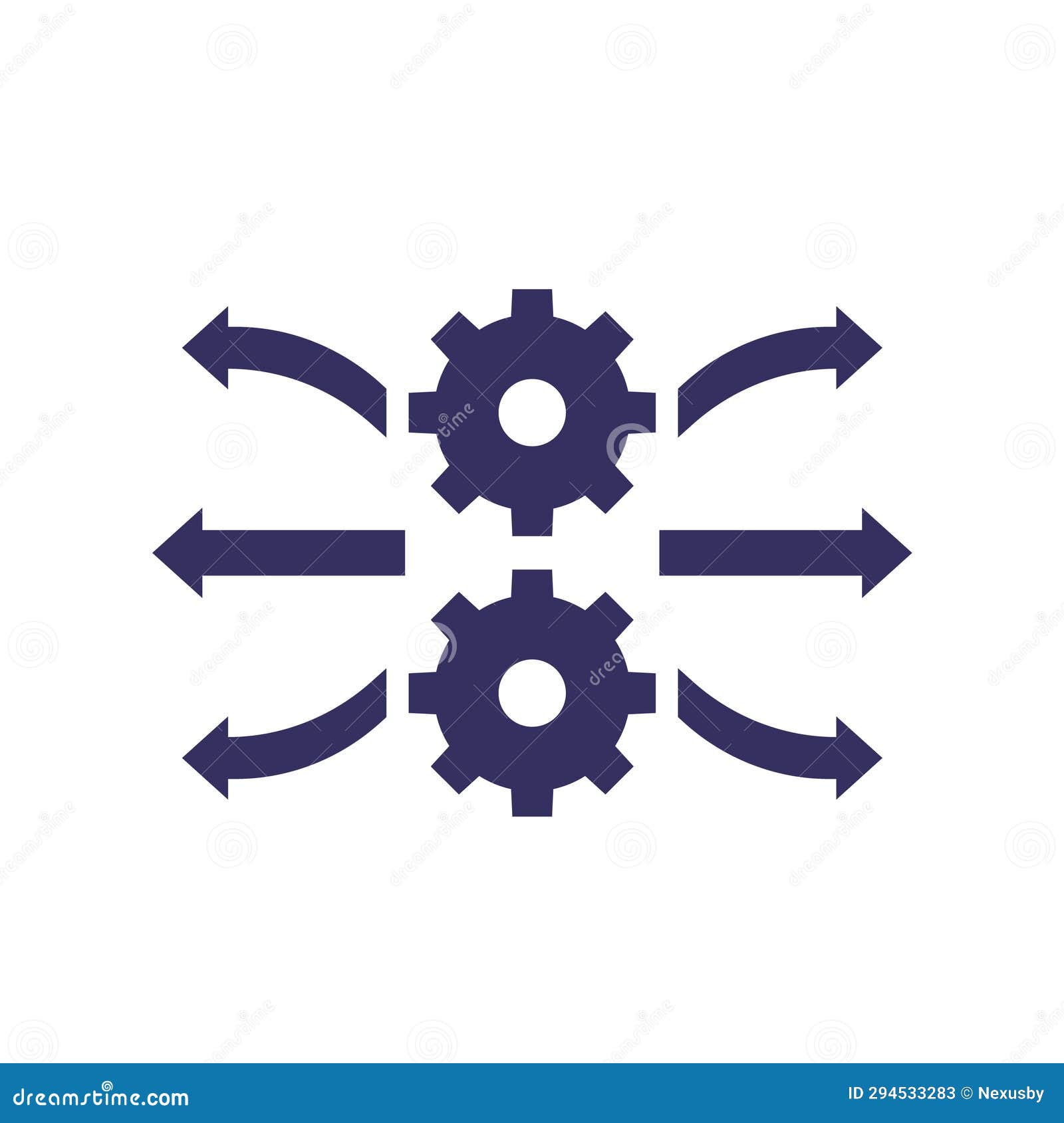 Deployment Process Icon on White Stock Vector - Illustration of ...