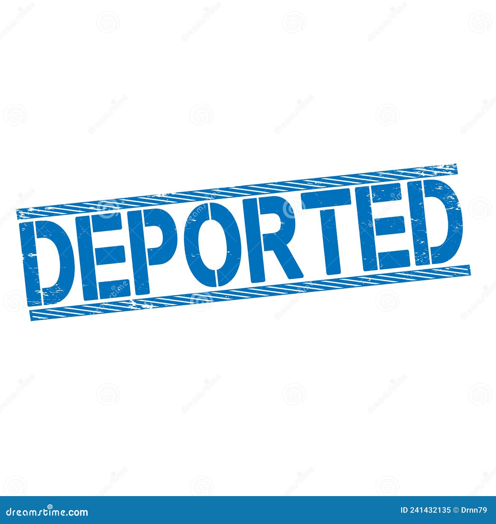 Deported Grunge Rubber Stamp on White Background, Vector Illustration ...