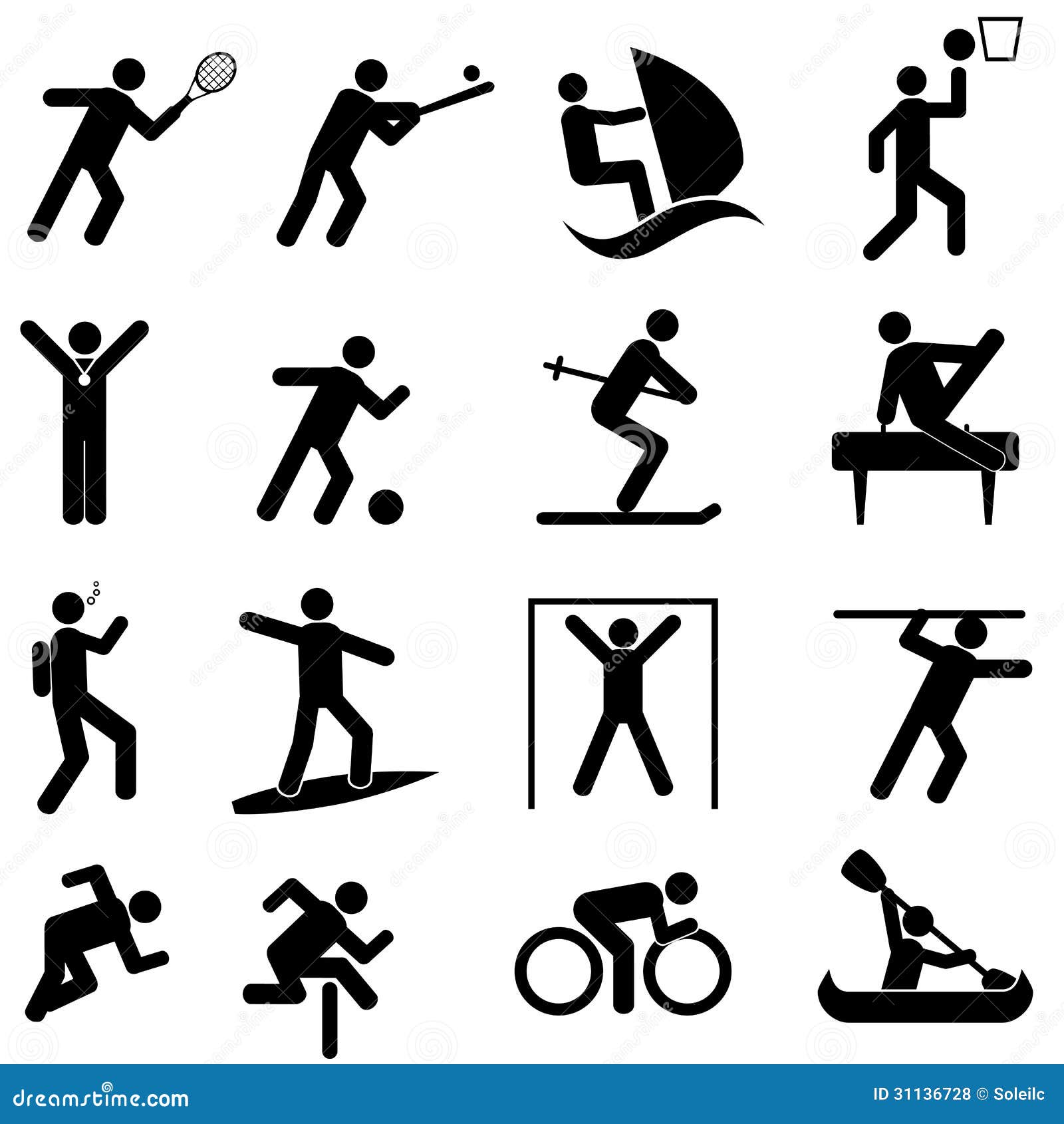 Deportes E Iconos Del Atletismo Ilustración del Vector - Ilustración de ...