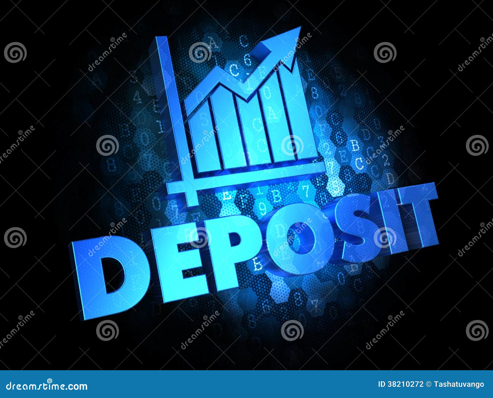Deposit Concept on Dark Digital Background. Stock Photo - Image of ...