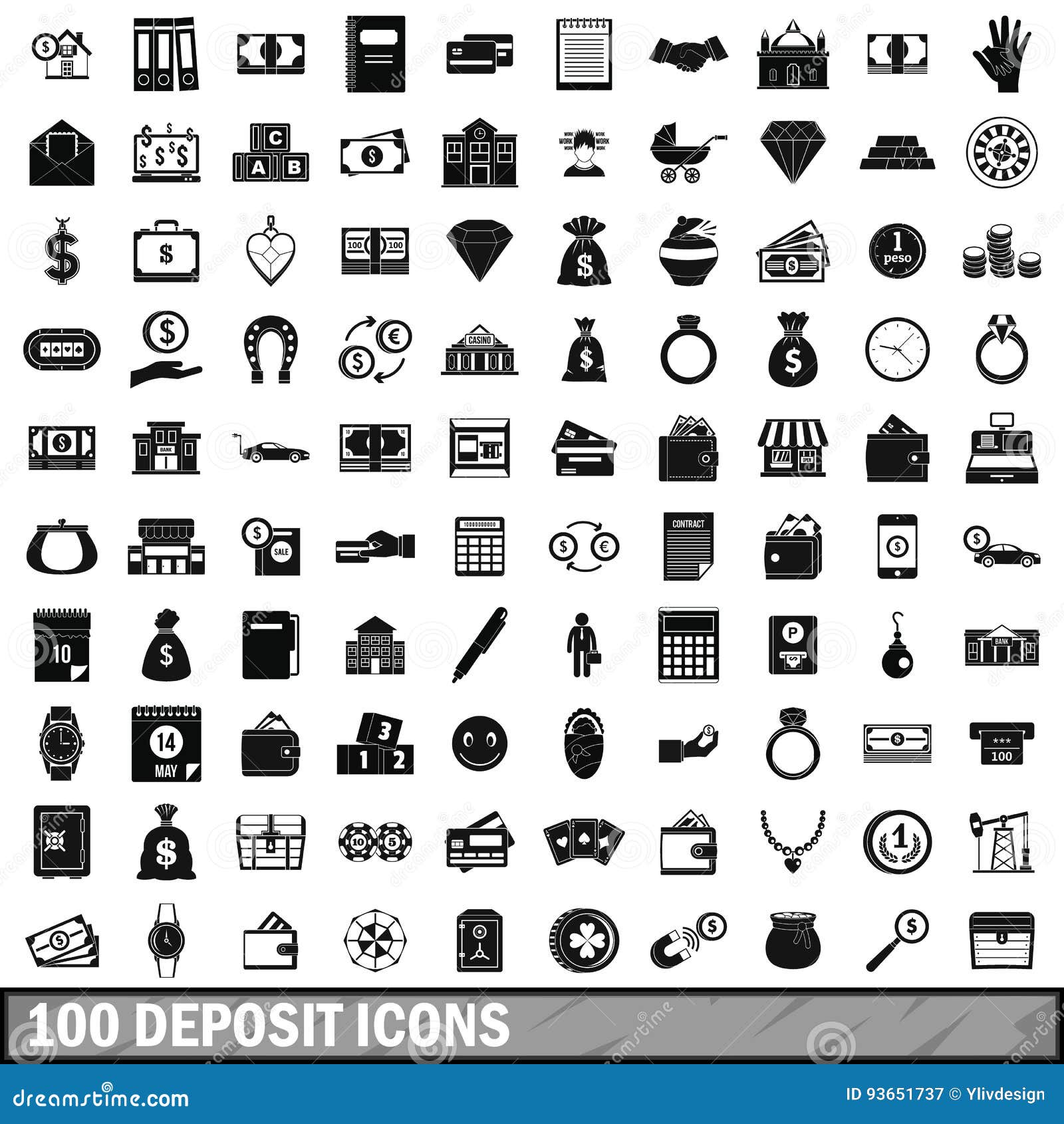 100 Deposit Icons Hexagon Purple Cartoon Vector | CartoonDealer.com ...