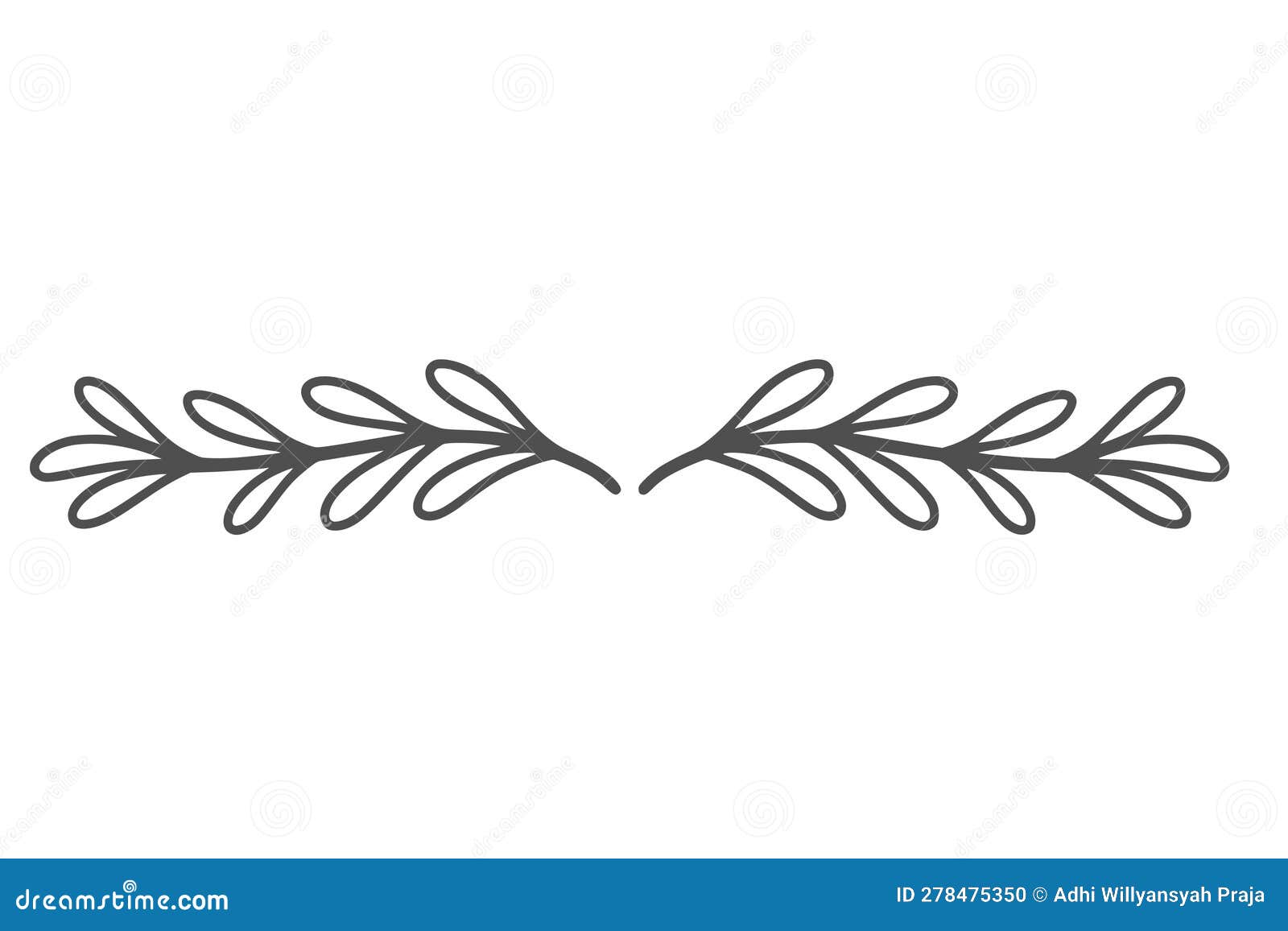 Floral Divider Vector Illustration Stock Vector - Illustration of ...