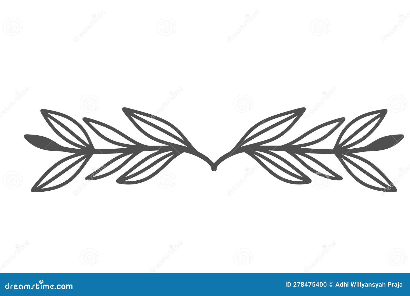 Floral Divider Vector Illustration Stock Vector - Illustration of ...