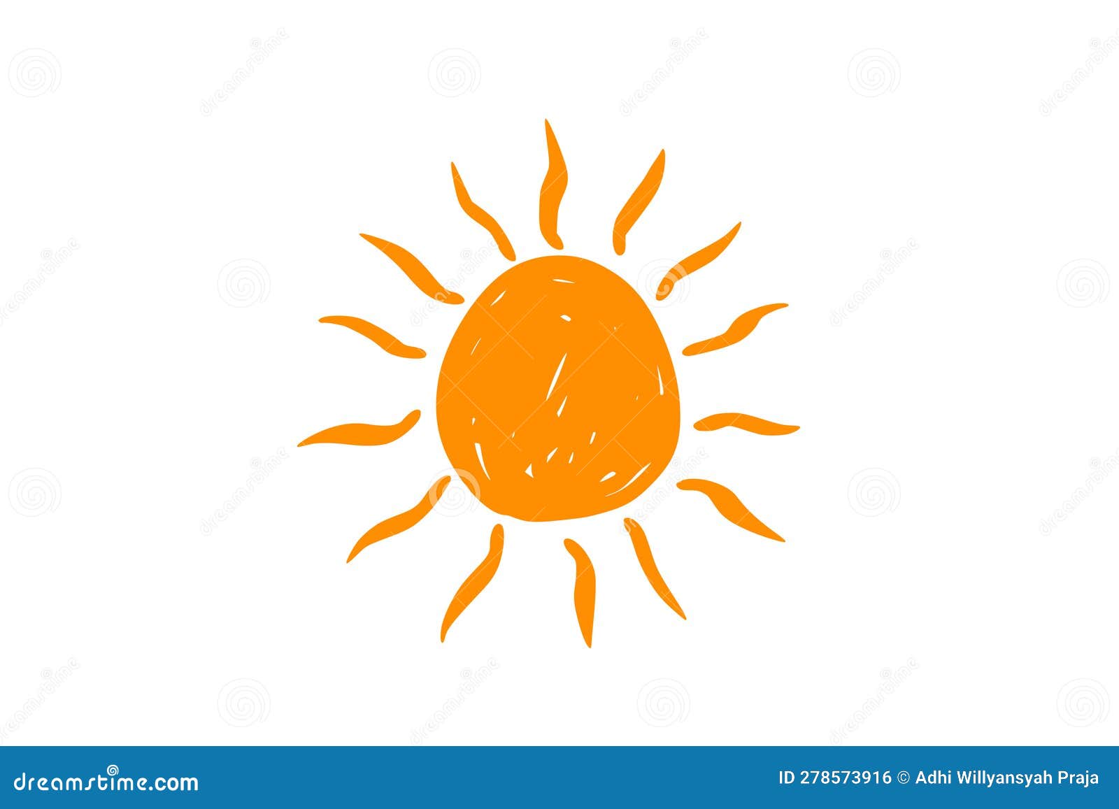Cute Sun Doodle Illustration Stock Vector - Illustration of abstract ...