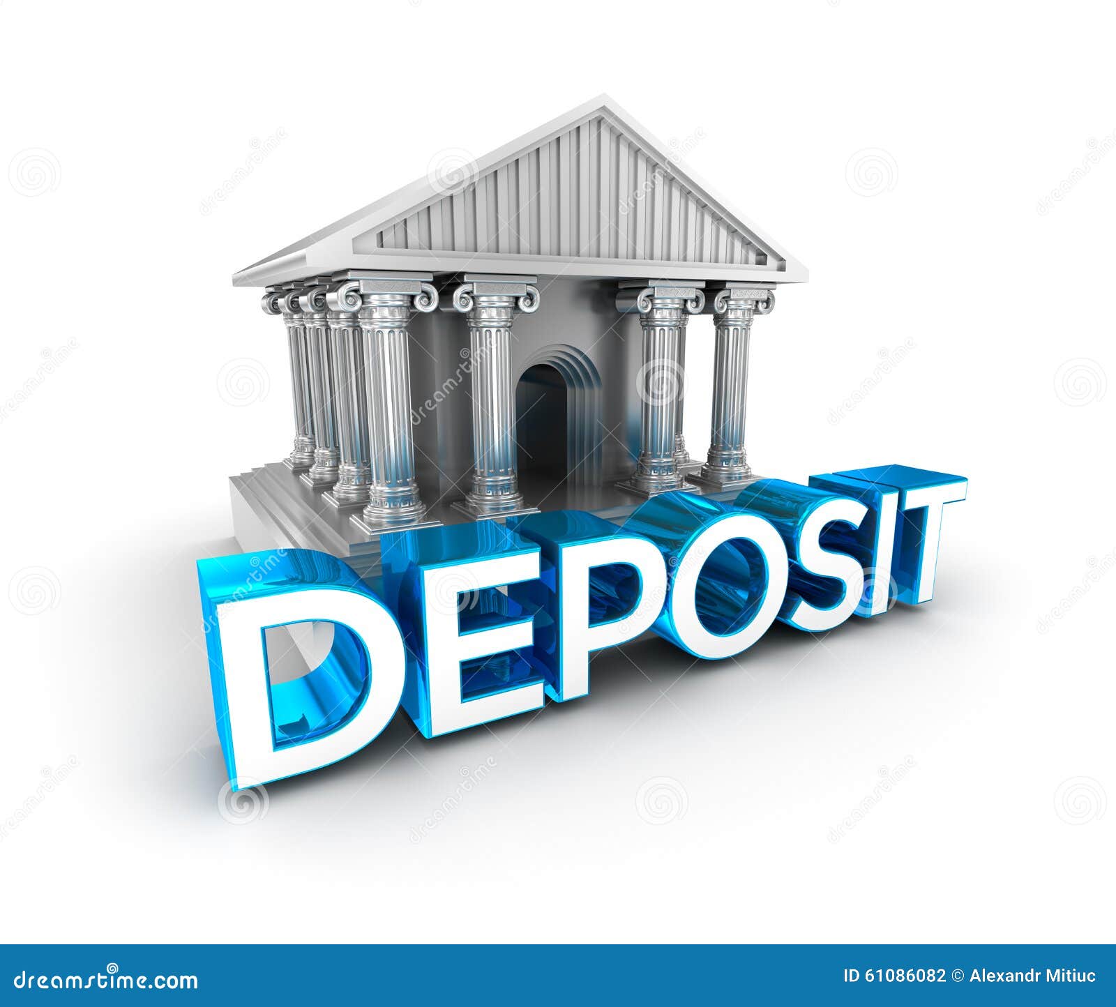 Deposit text, concept stock illustration. Illustration of render - 61086082