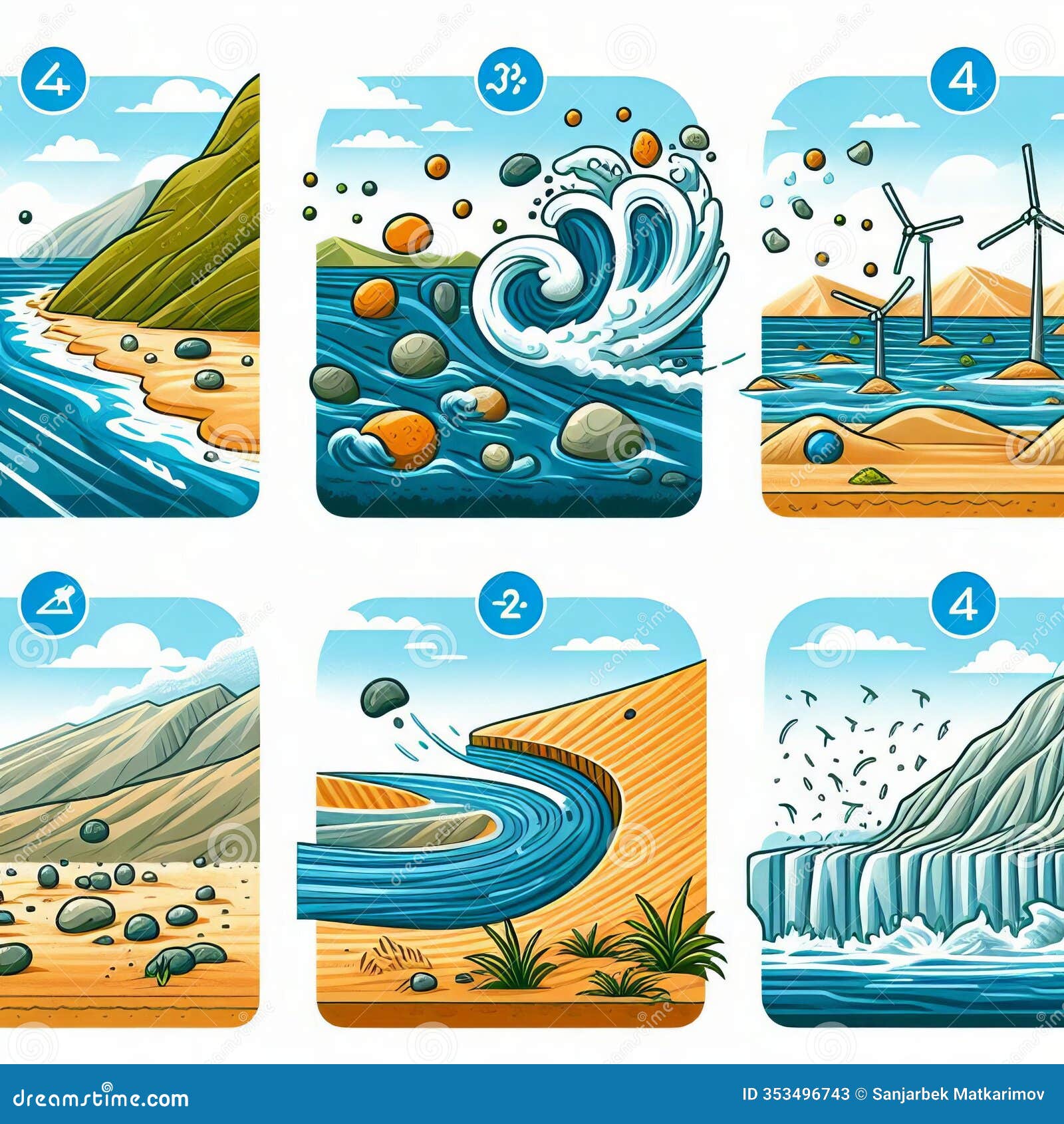 Deposition Illustrations Show The Process Of Deposition Royalty-Free ...