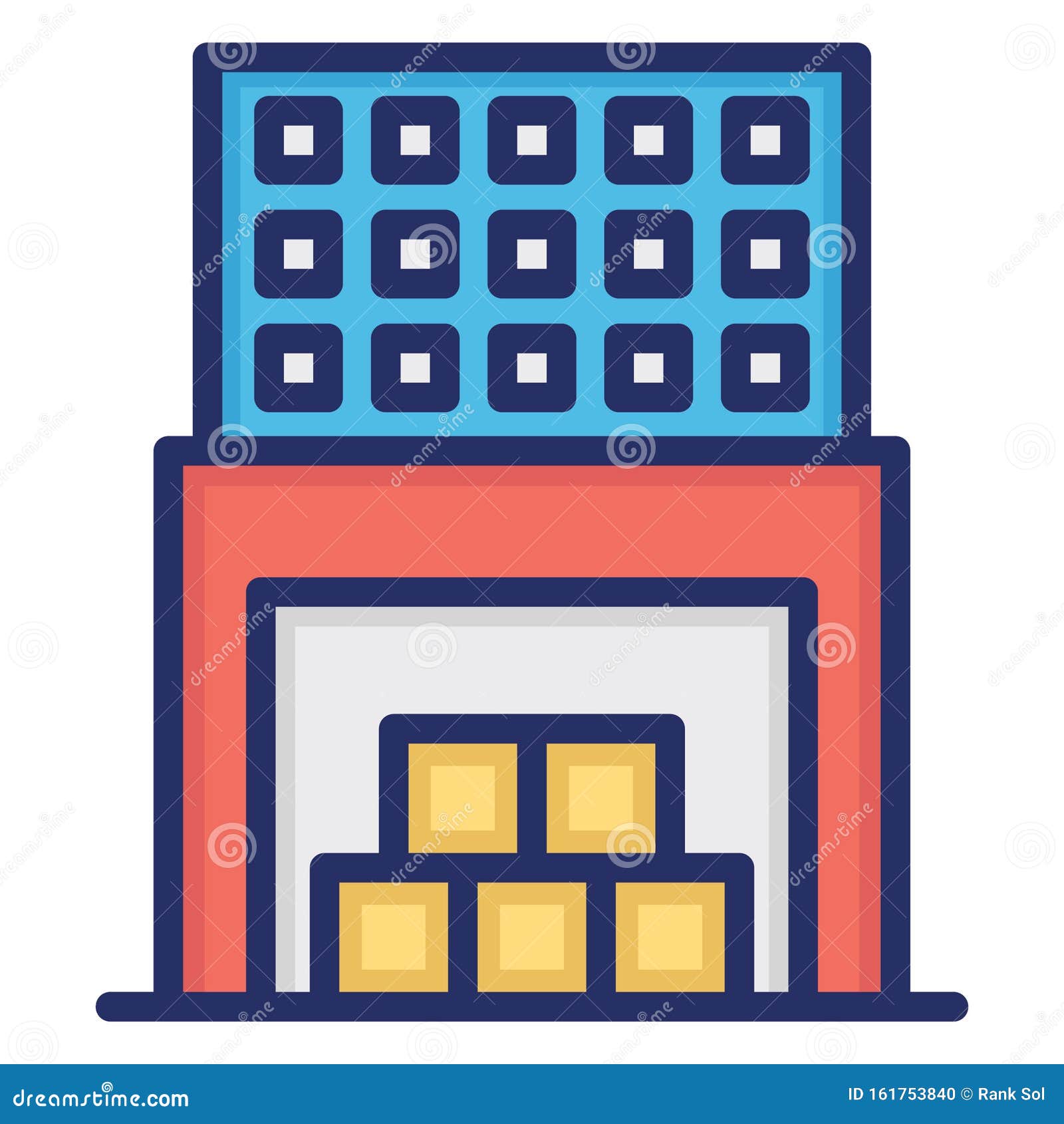 Depository, Stockroom Isolated Vector Icon Which Can Be Easily Modified ...