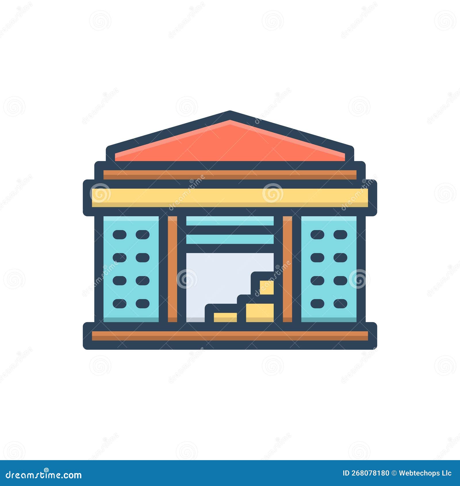 Color Illustration Icon for Depot, Storage and House Stock Illustration ...