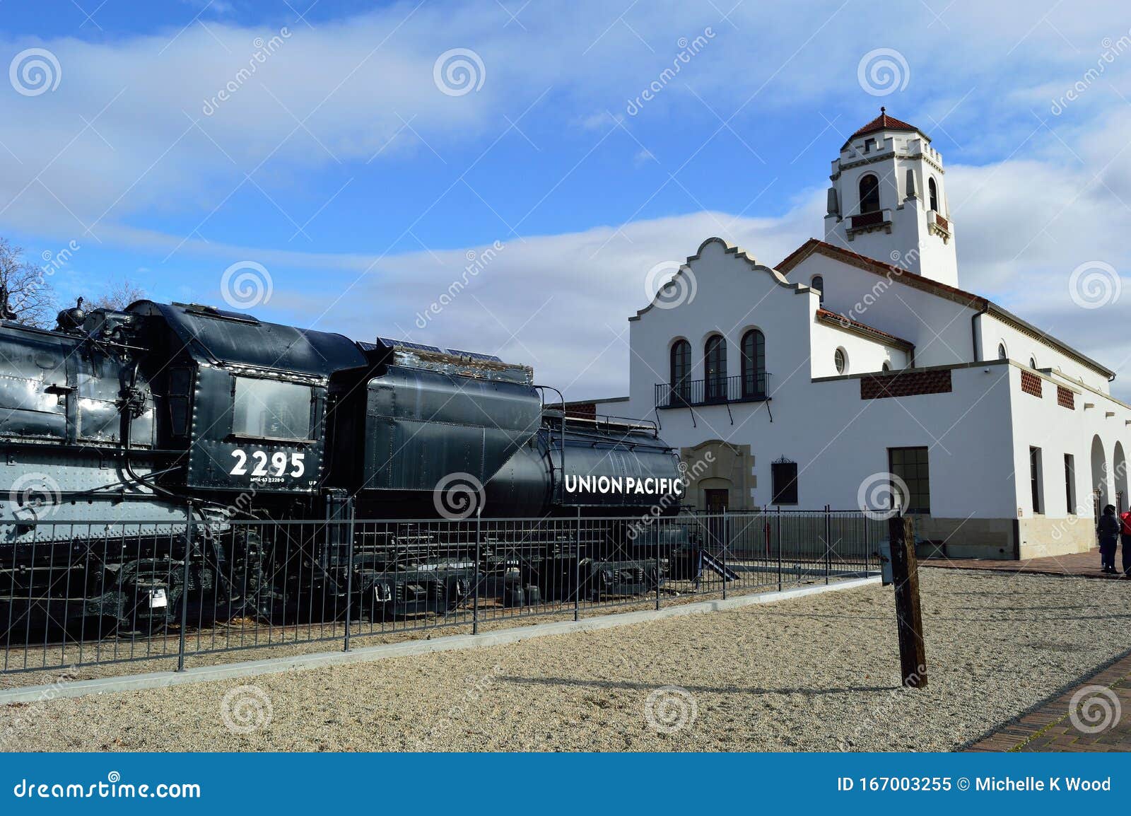 The Depot Side View of Historic Boise Idaho Building with Steam Engine ...