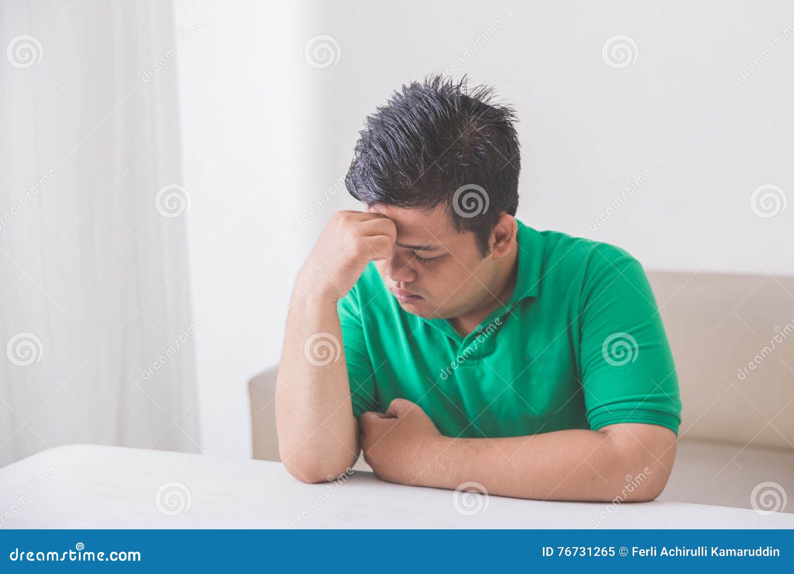 Depress Man Having so Much Problem Stock Image - Image of shape, tired ...