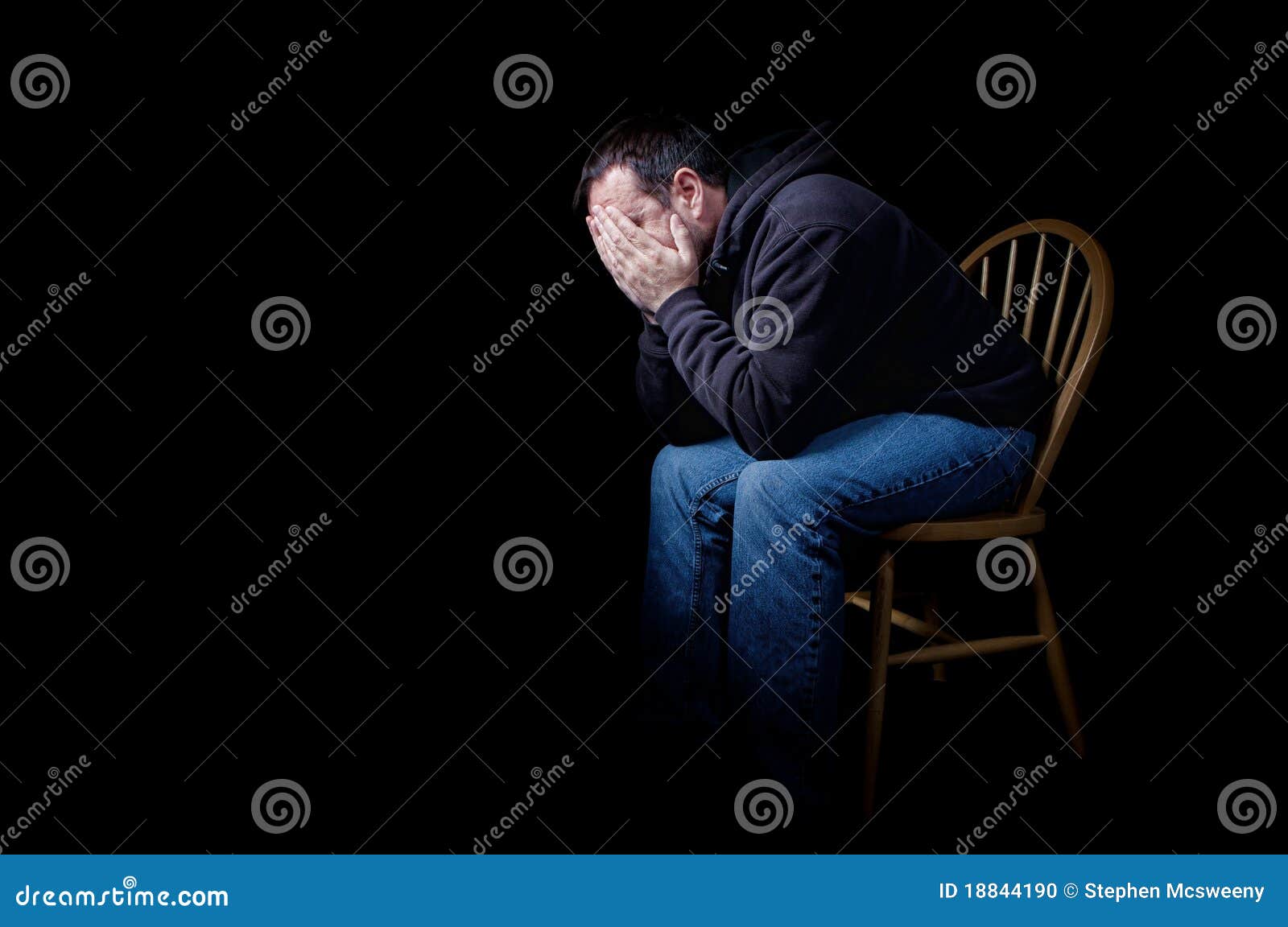 Depressed stock photo. Image of male, portrait, crisis - 18844190
