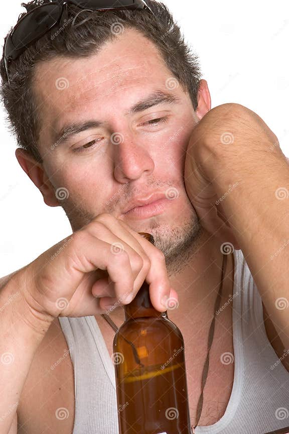 Depressed Alcoholic Man stock photo. Image of drink, alcohol - 2503676