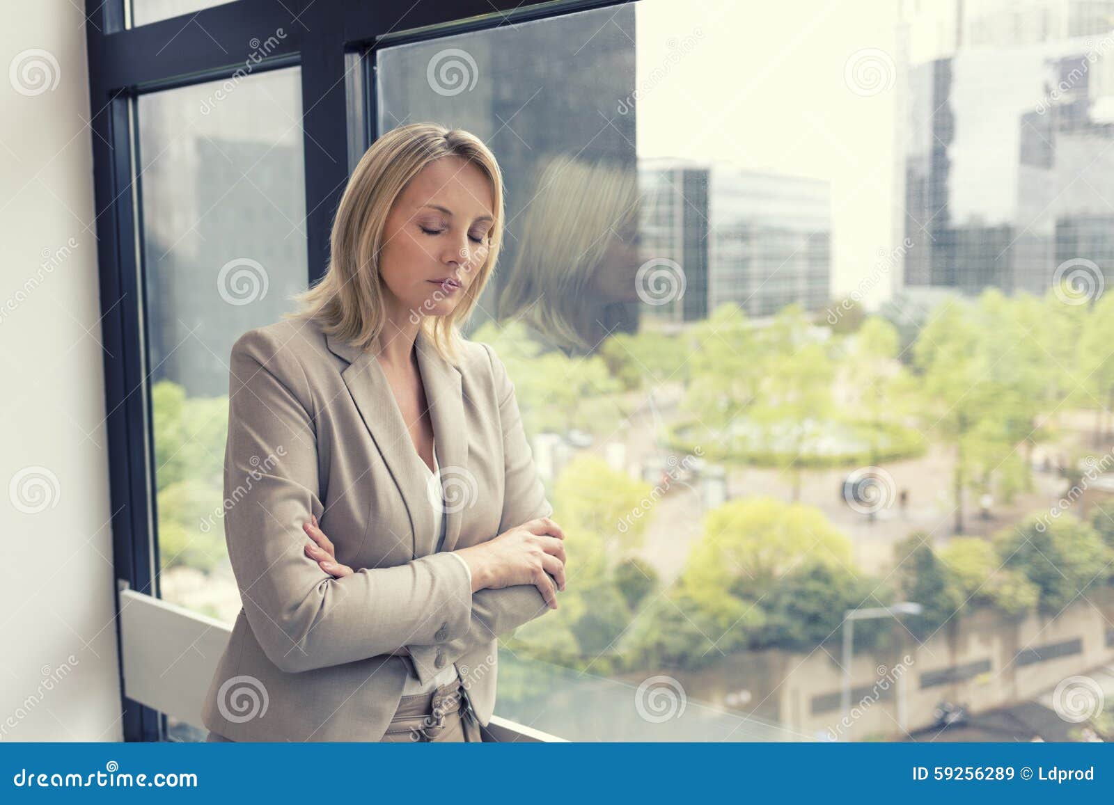 Depressed Business Woman at the Office Stock Image - Image of manager ...