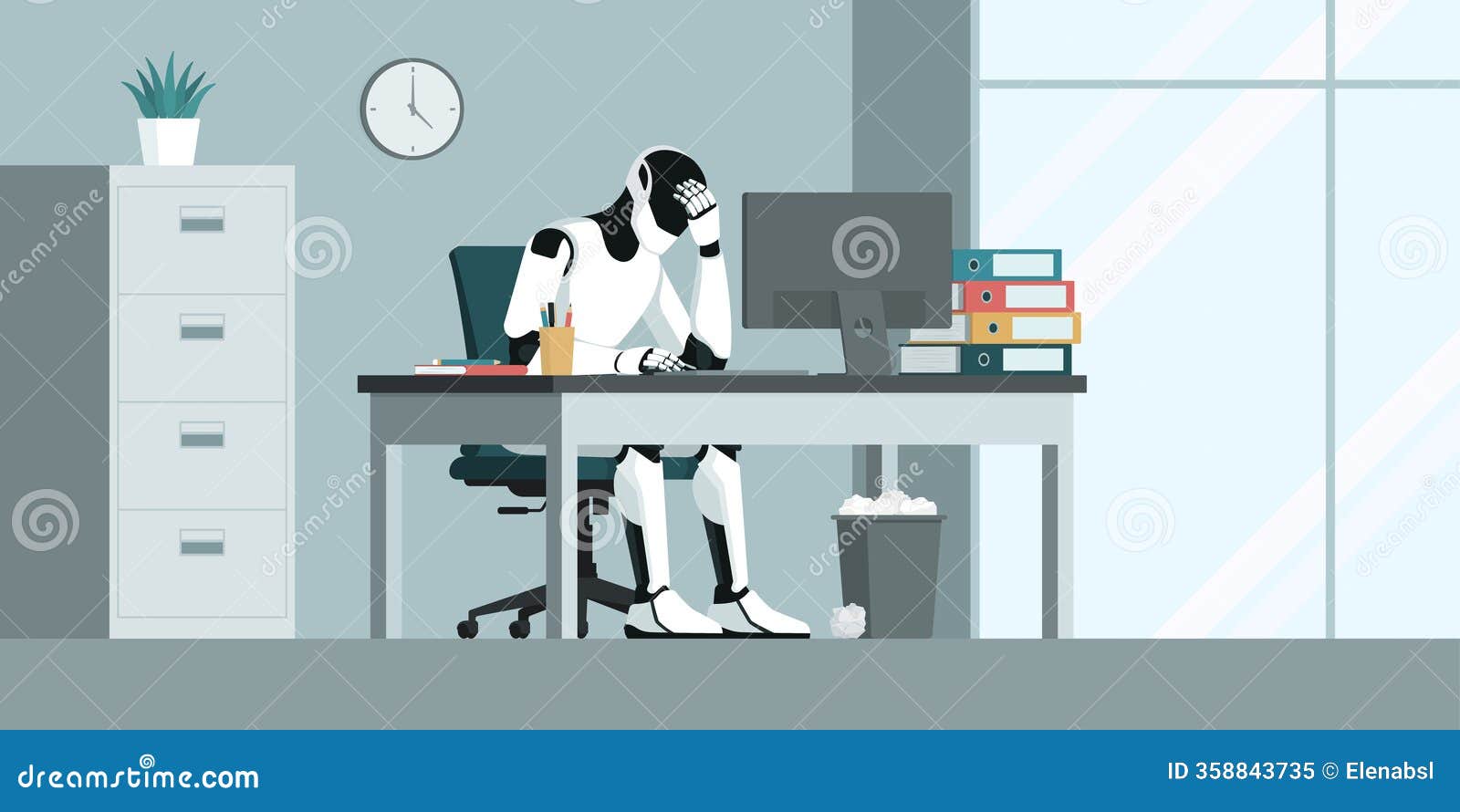 AI Art Fail: Robot Drawing A Distorted Mona Lisa Cartoon Vector ...