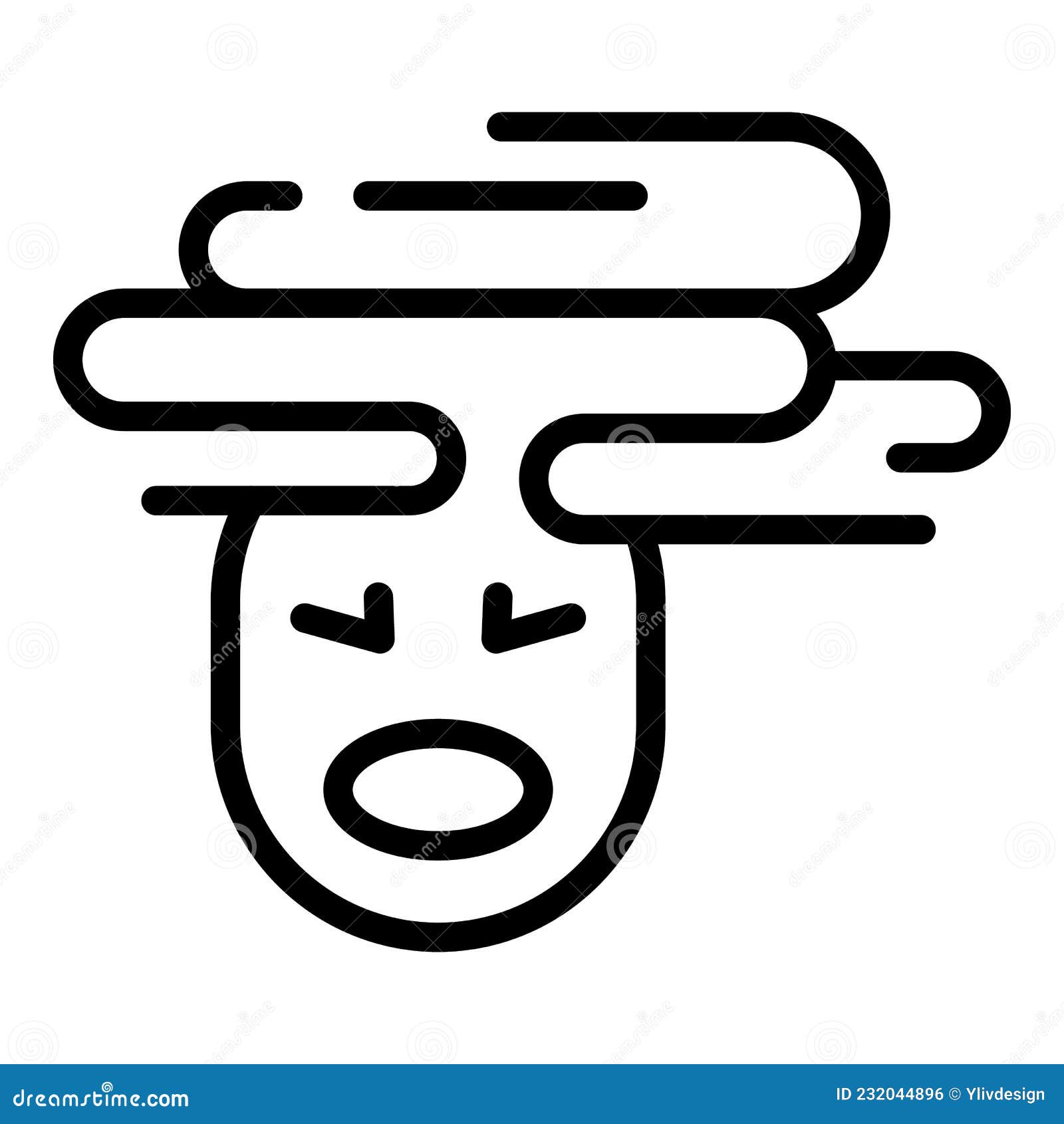 Depressed Fear Icon Outline Vector. Panic Attack Stock Vector ... Depressed Fear Icon Outline Vector. Panic Attack Stock Vector ...