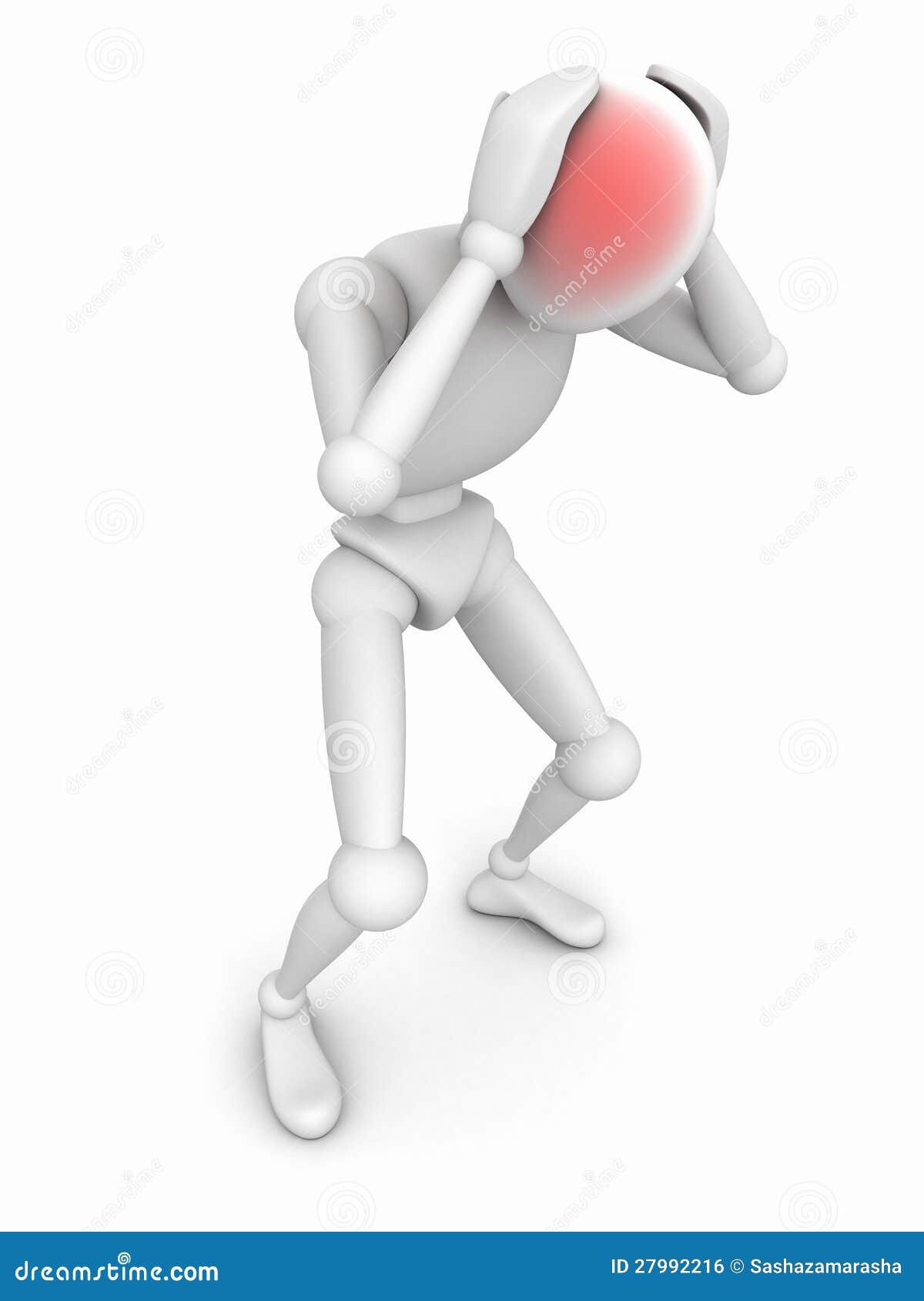 Depressed Human Character Person Headache Stock Illustration ...