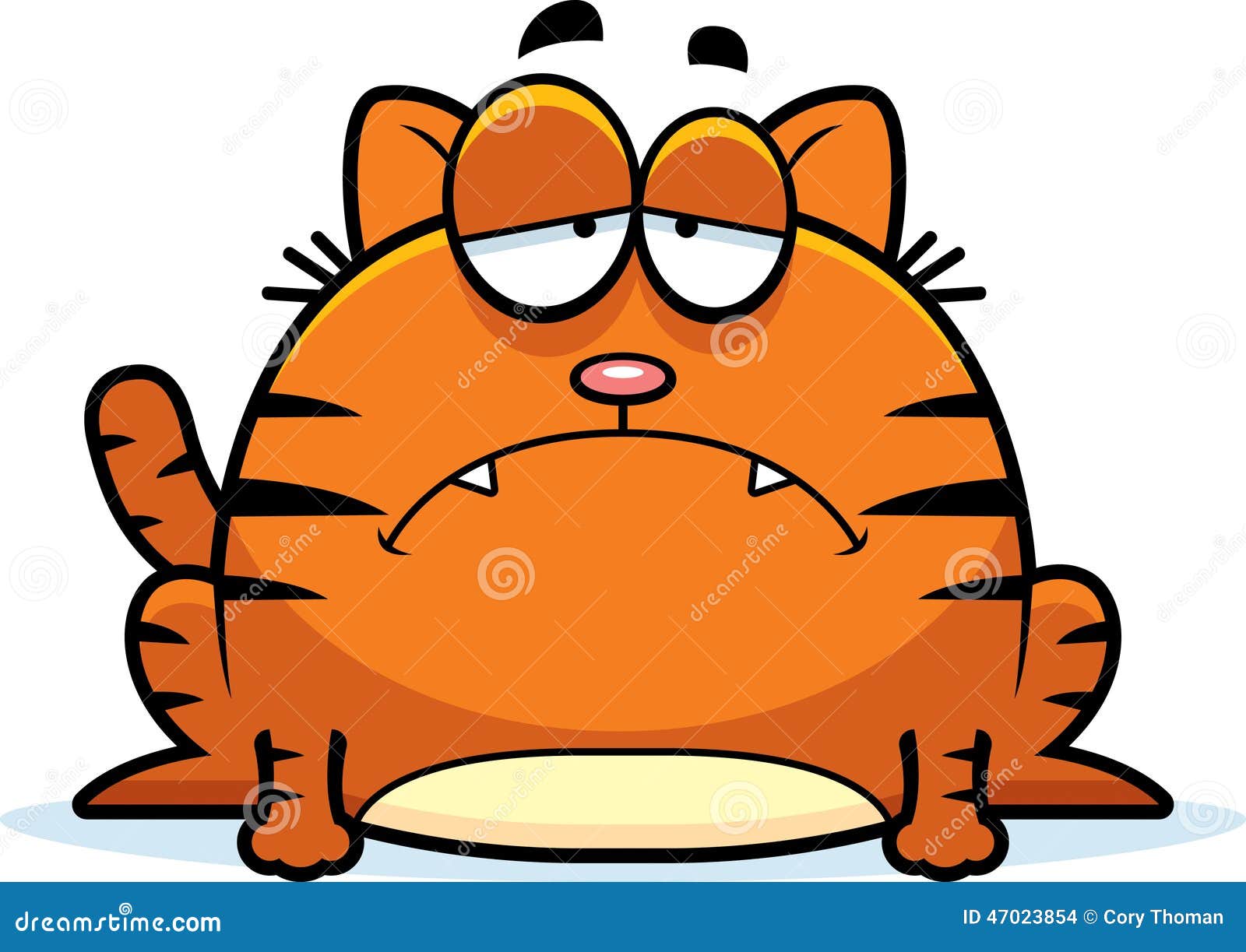 Depressed Little Cat stock vector. Illustration of graphic - 47023854