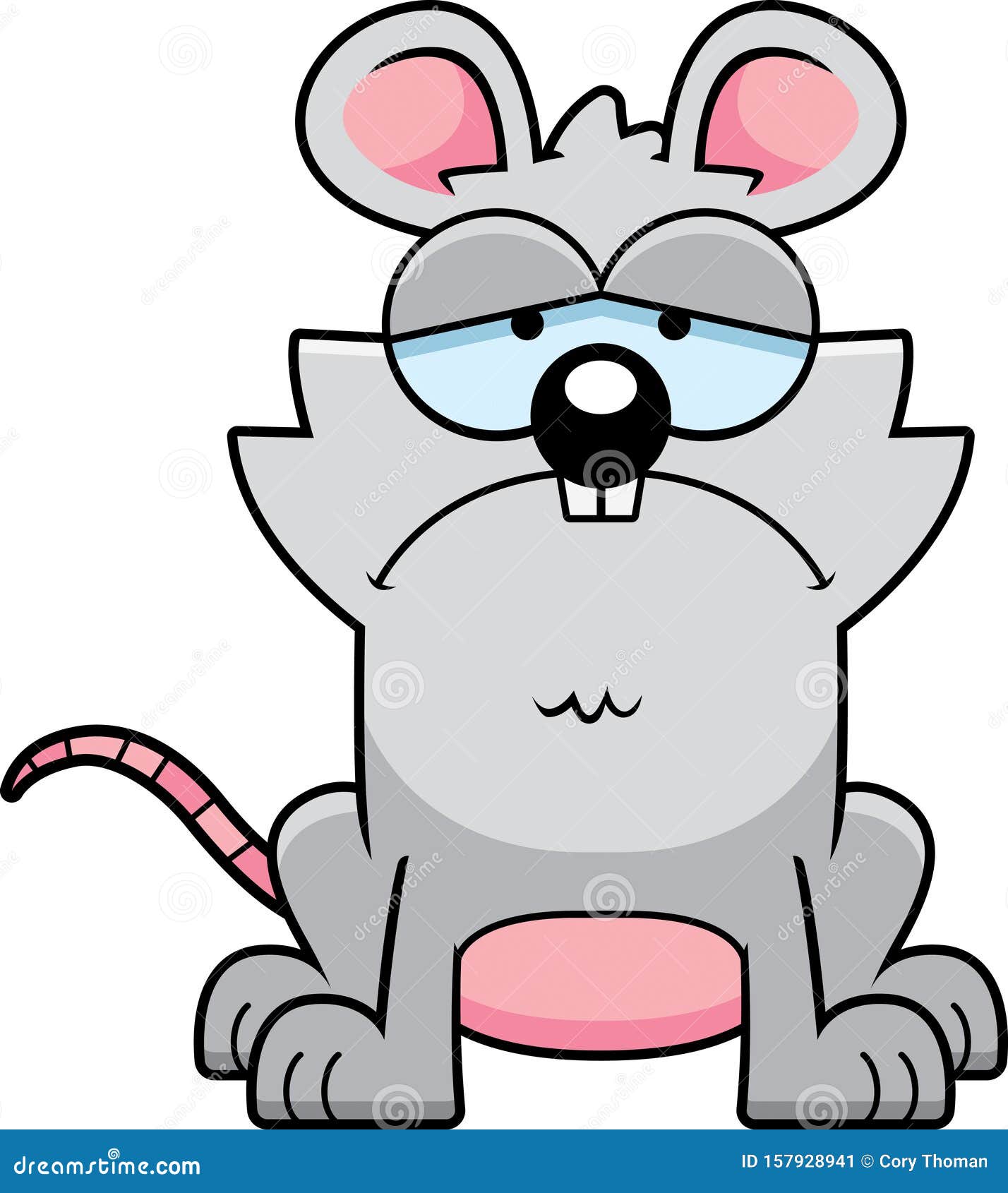 Depressed Little Mouse stock vector. Illustration of animal - 157928941