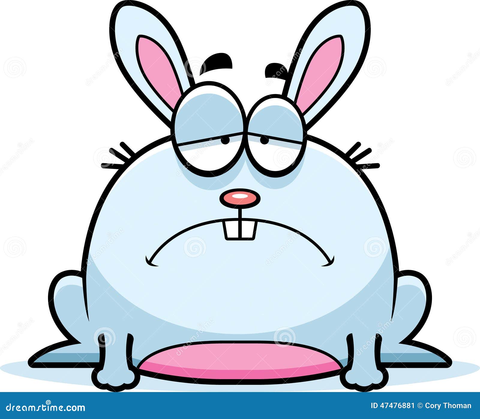 Depressed Little Rabbit stock vector. Illustration of white - 47476881