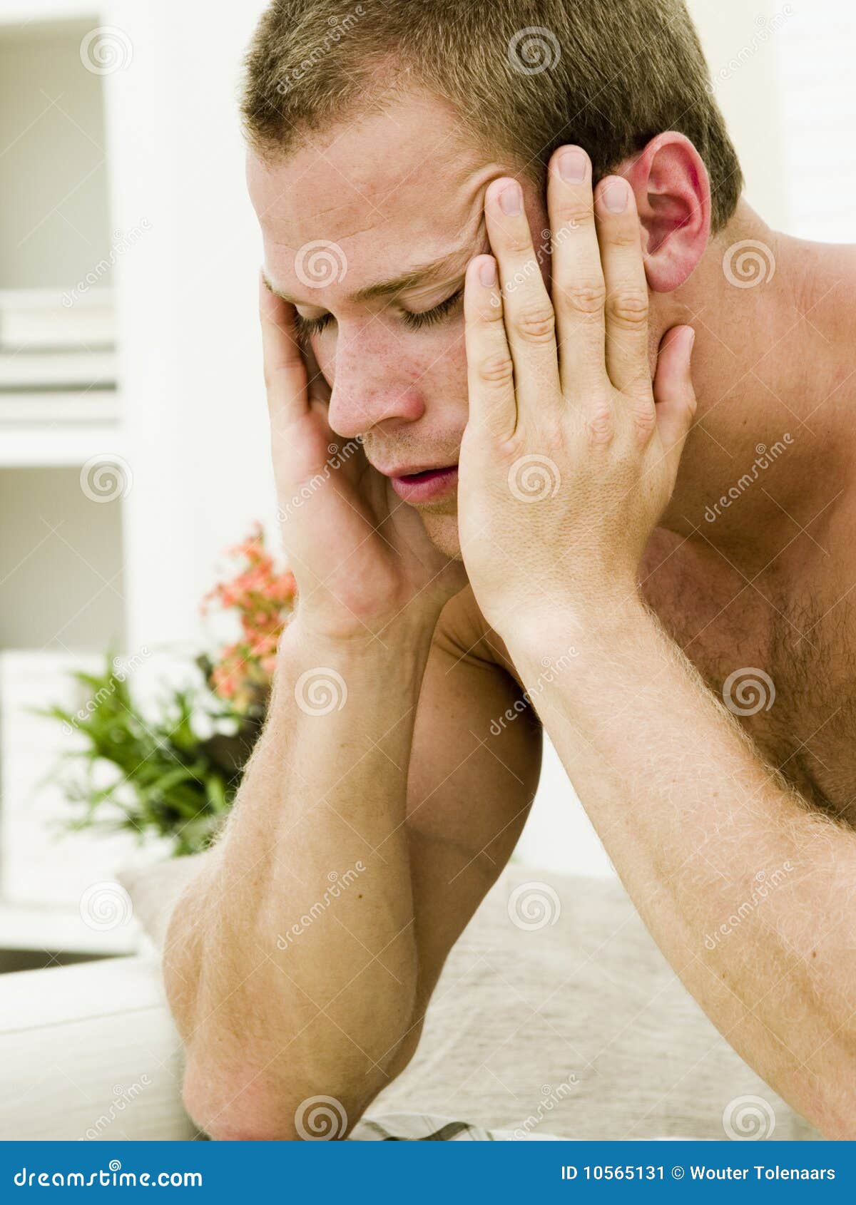 Depressed man stock image. Image of frustration, anxious - 10565131